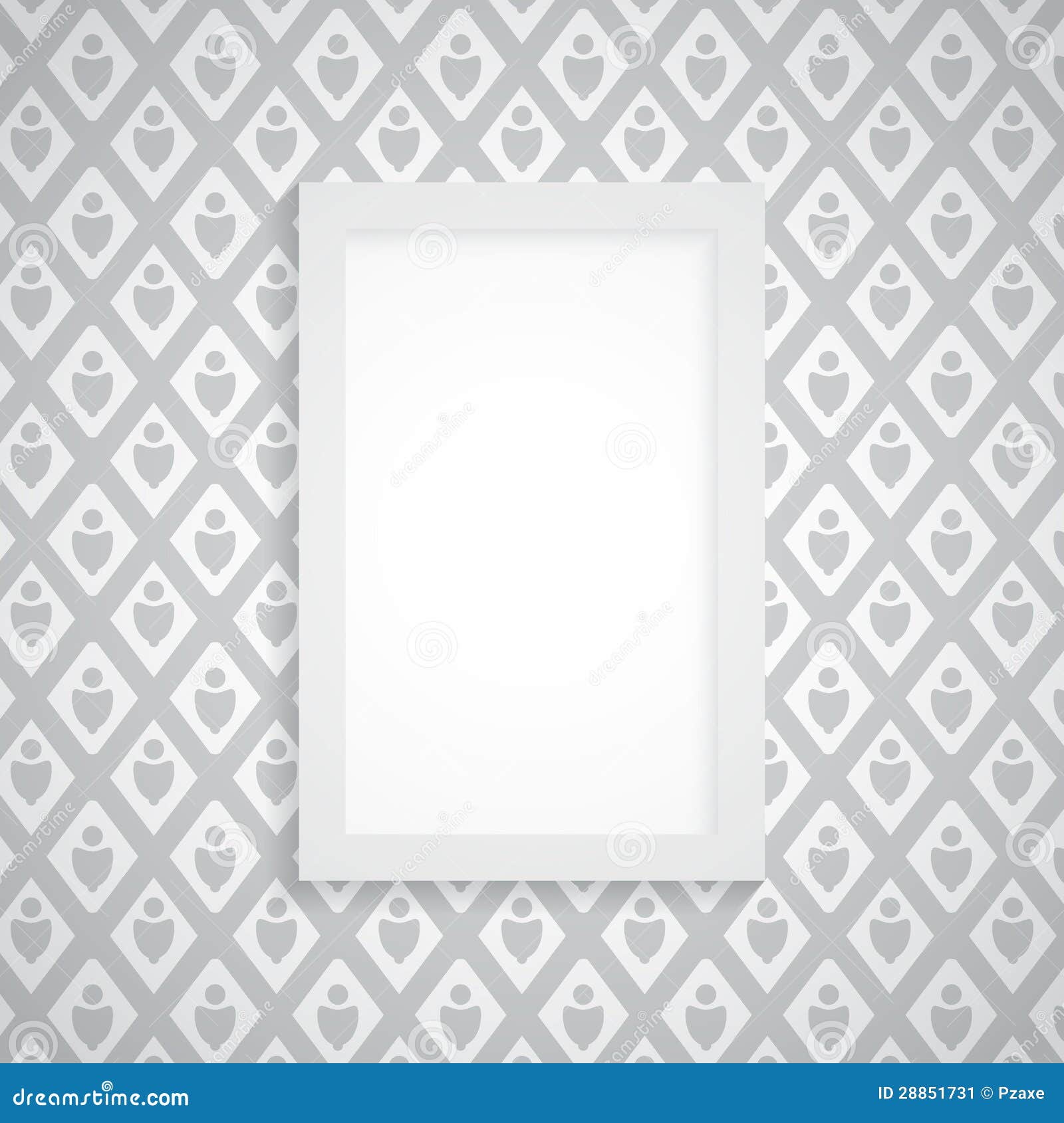 Vector Simple Blank Frame on Gray Wallpaper Stock Vector - Illustration ...