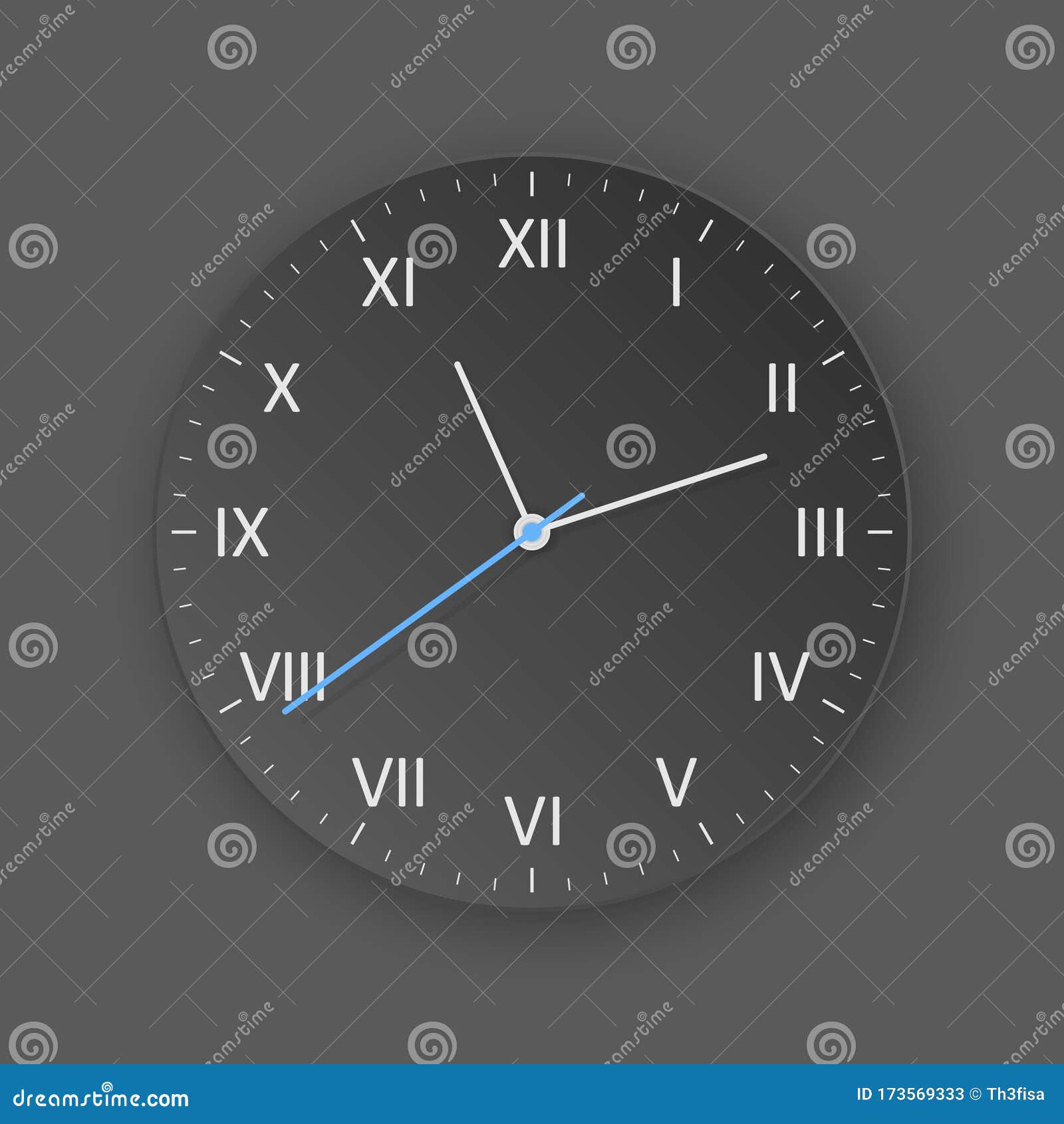 Vector simple clock stock vector. Illustration of clock - 173569333