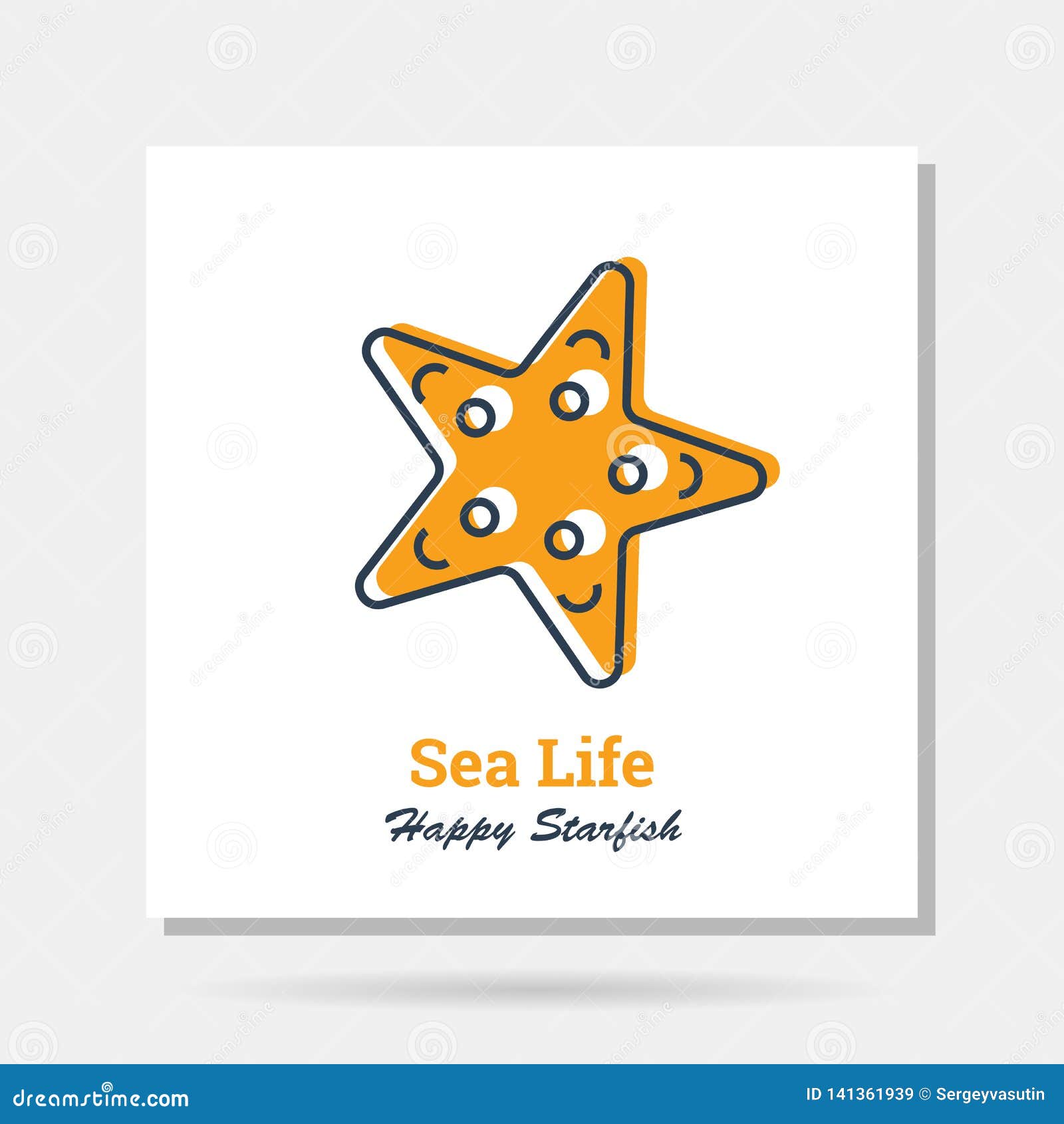 Vector Simple Company Logo Example - Sea Life Stock Vector ...