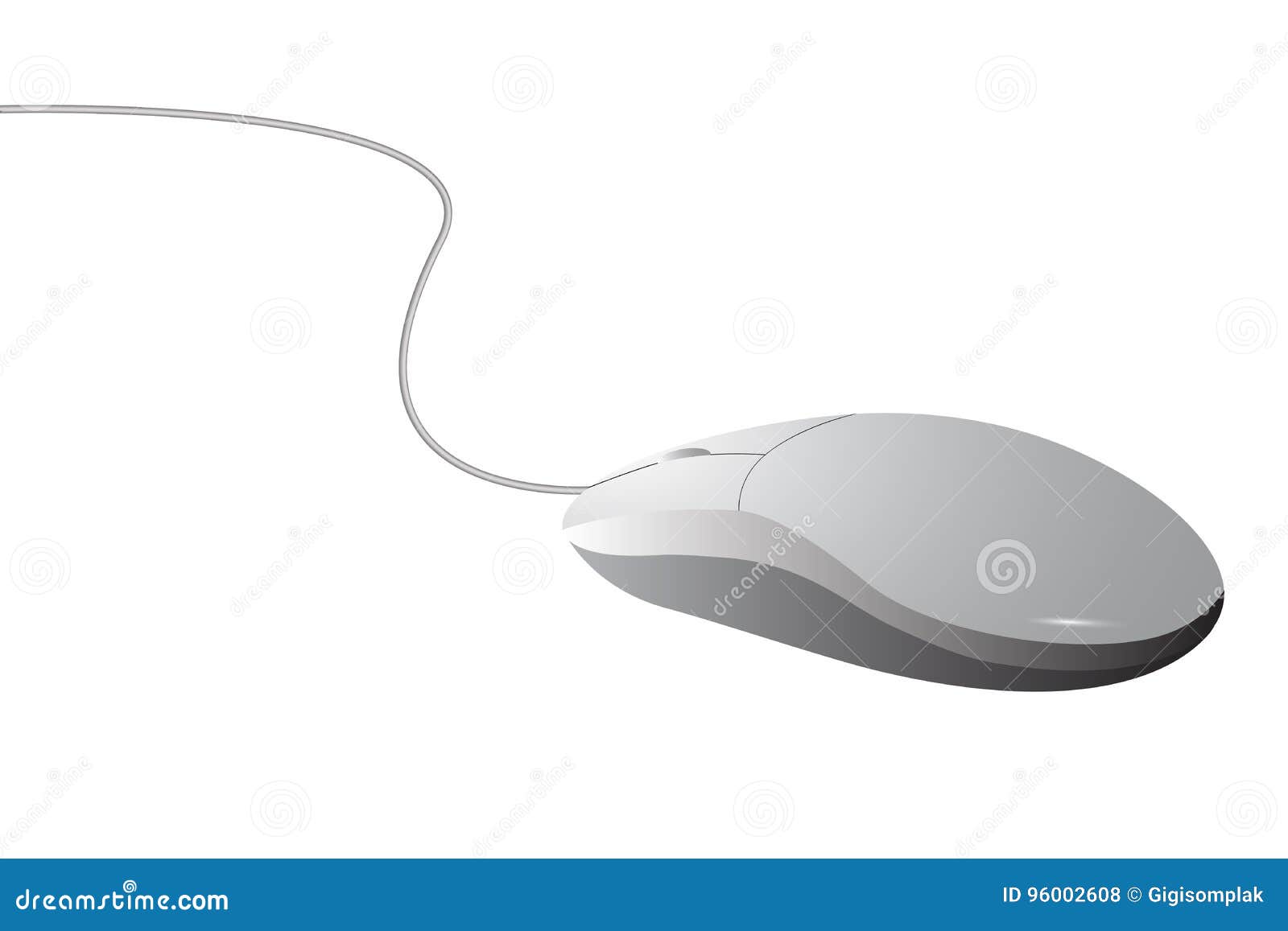 Vector Simple of Computer Mouse Stock Vector - Illustration of plastic ...
