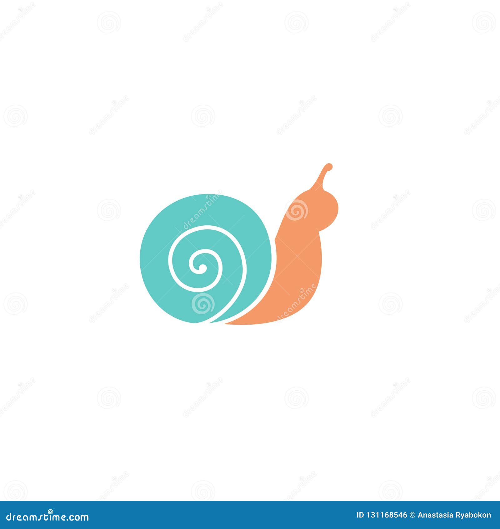 Vector Simple Del Logotipo Del Caracol Del Color Ilustración del Vector ...