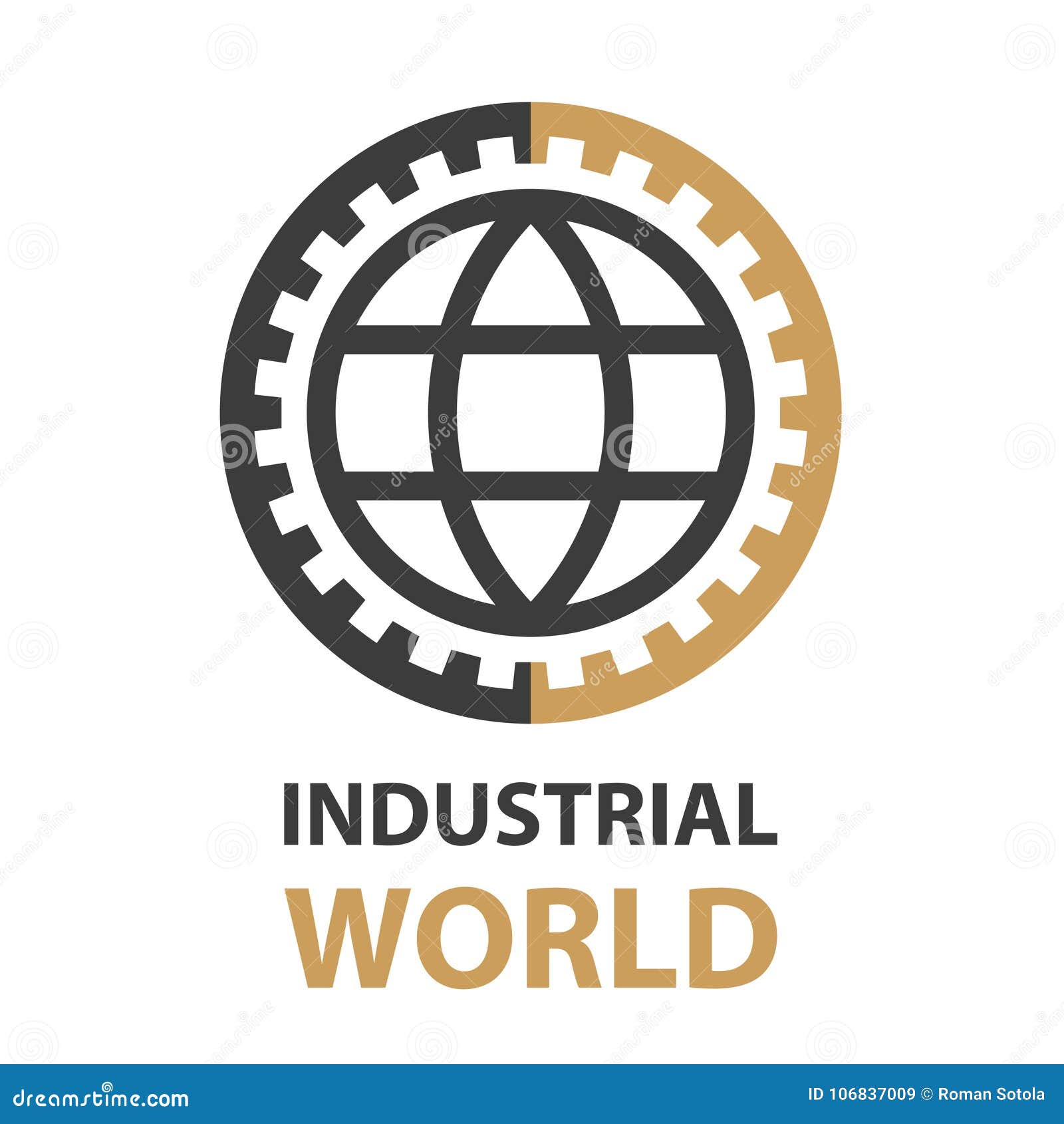 Vector Simple Del Símbolo Del Mundo Industrial Del Engranaje ...