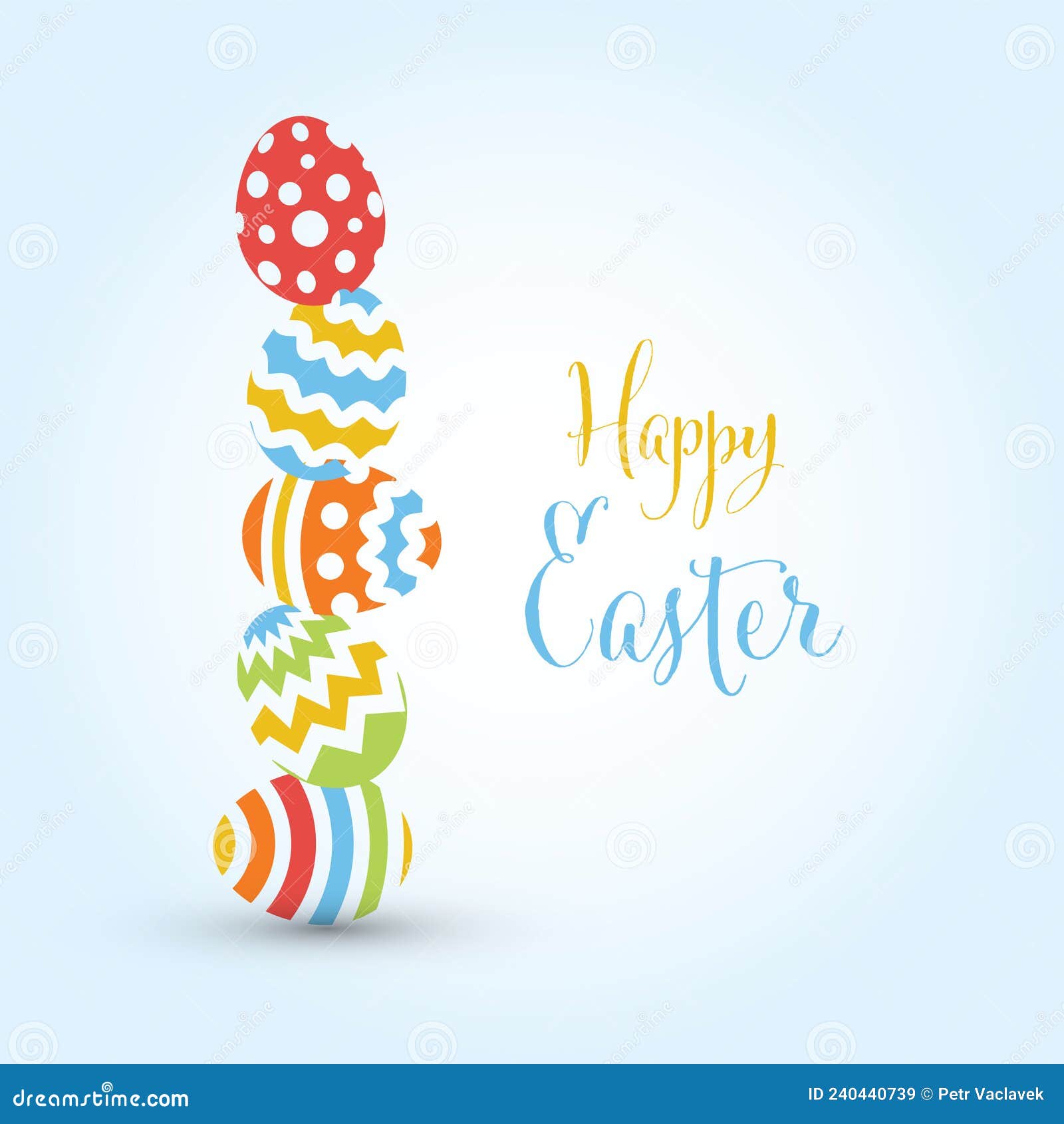 Vector simple easter card stock vector. Illustration of copy - 240440739