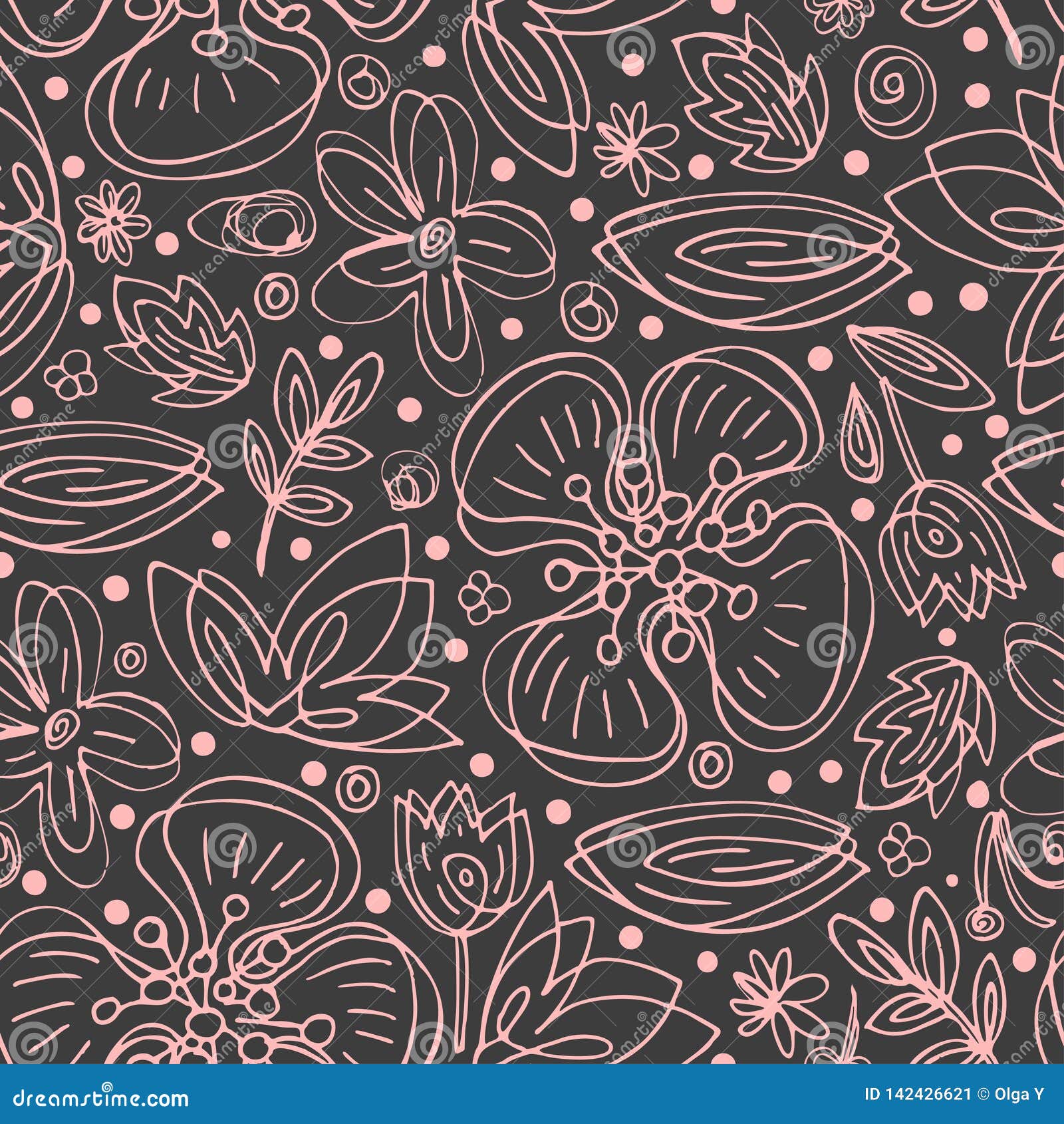 Simple Flower Patterns Drawing