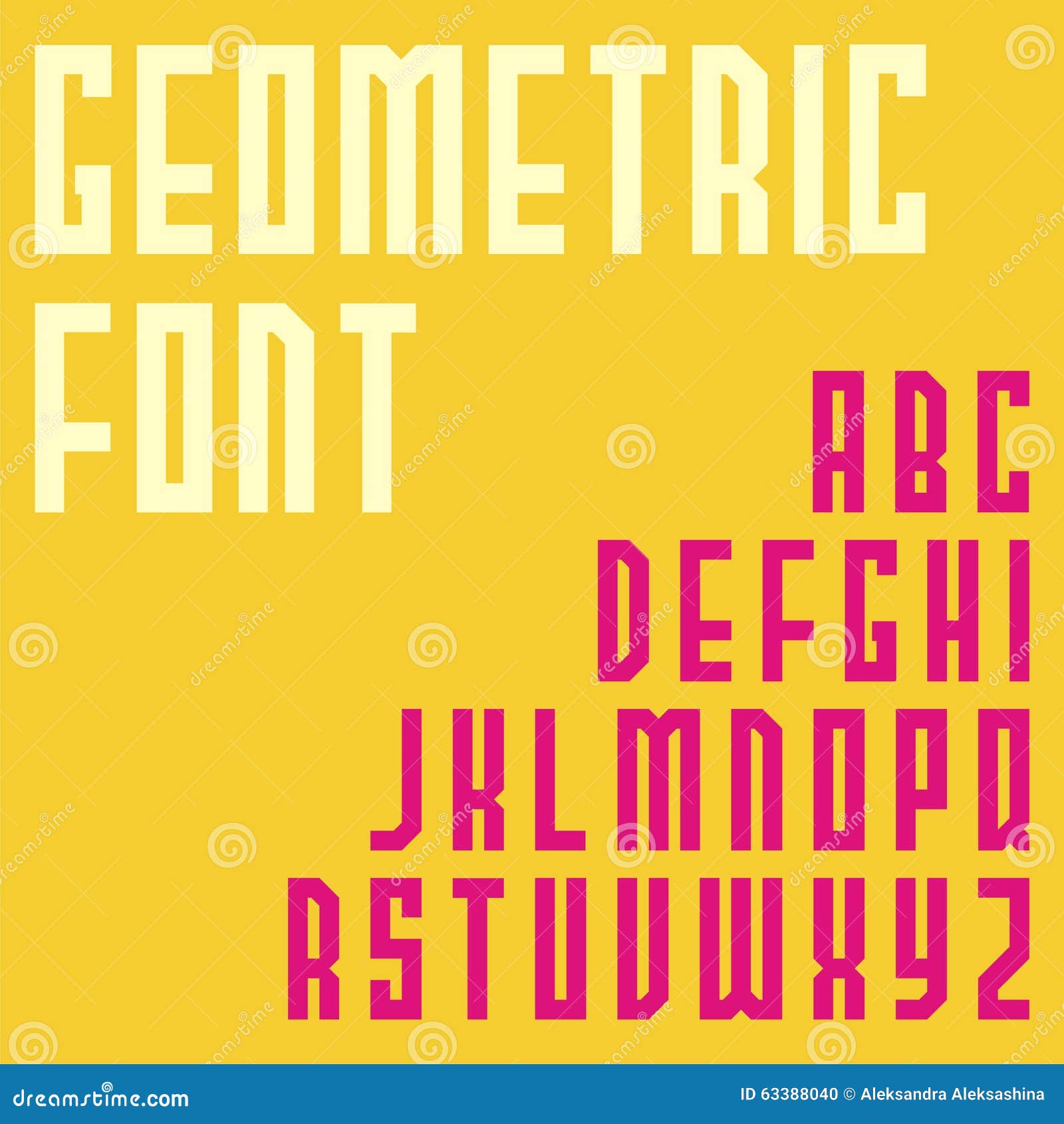 Vector simple font design stock vector. Illustration of geometry - 63388040