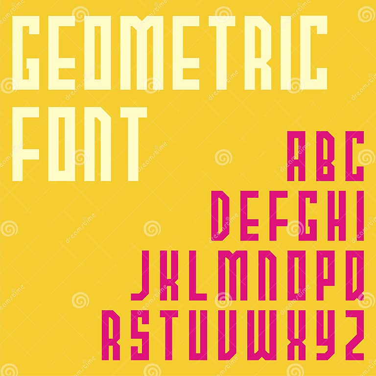Vector simple font design stock vector. Illustration of geometry - 63388040