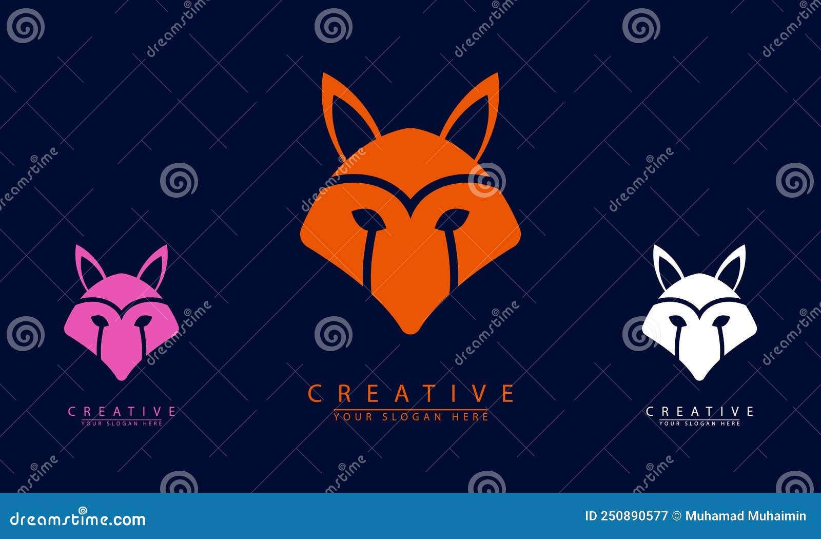 Vector Simple Fox Head Logo Stock Vector - Illustration of fire ...