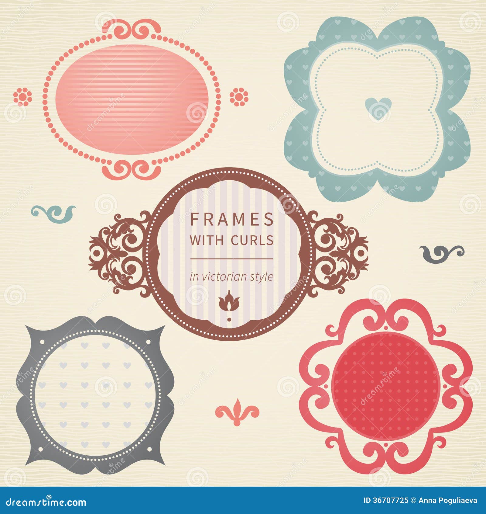 Vector Simple Framework in Victorian Style. Stock Vector - Illustration ...