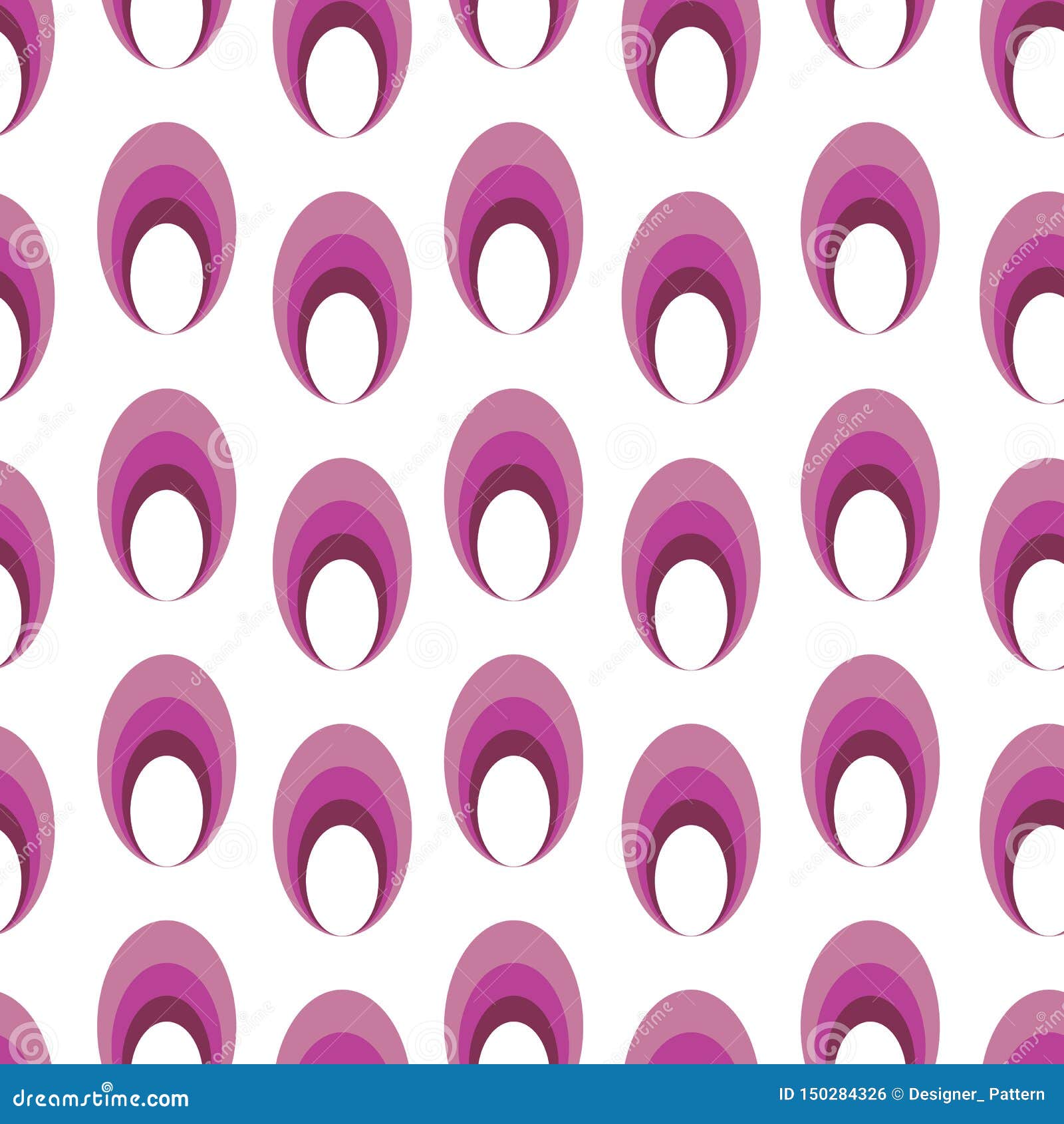 Vector Simple Geometrical Oval Shape Seamless Stock Vector ...