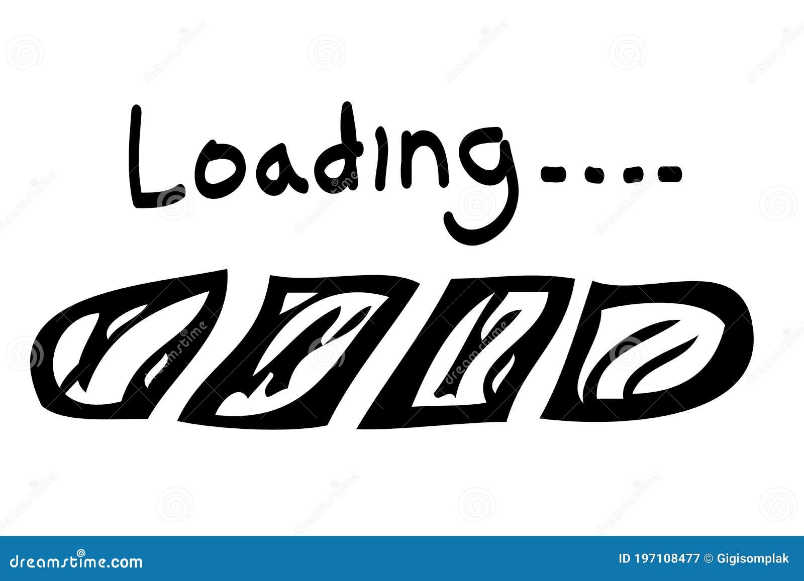 Vector Simple Hand Draw Sketch Loading or Progress Bar Stock Vector ...