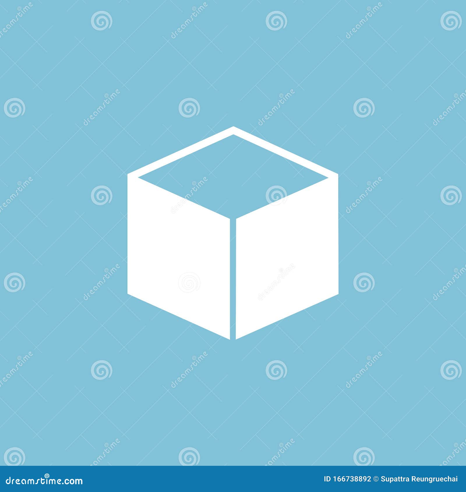 The Vector Simple Icon Box, Minimal Style. Stock Illustration ...