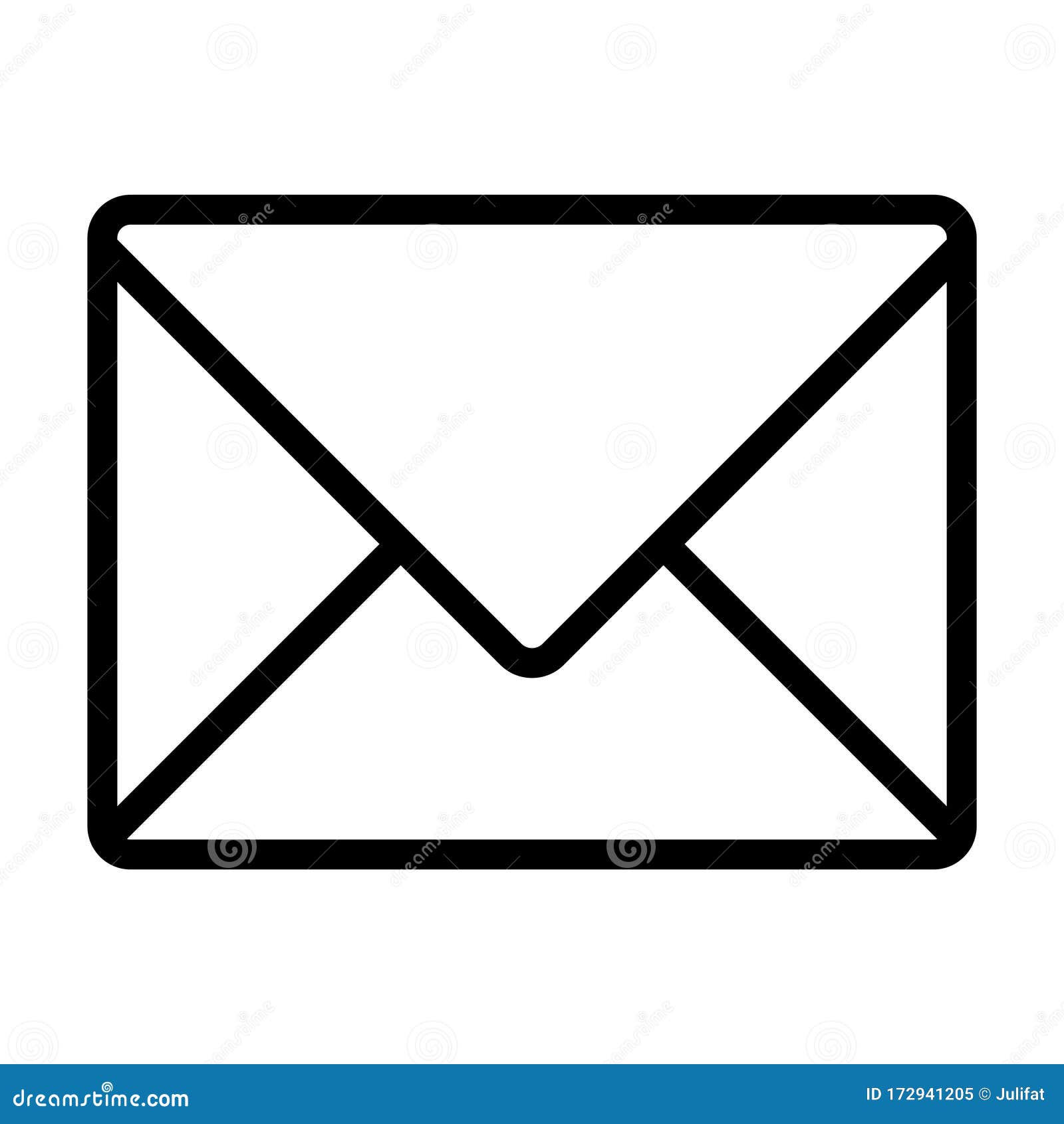 Vector Simple Icon of Envelop. Stock Vector - Illustration of ...