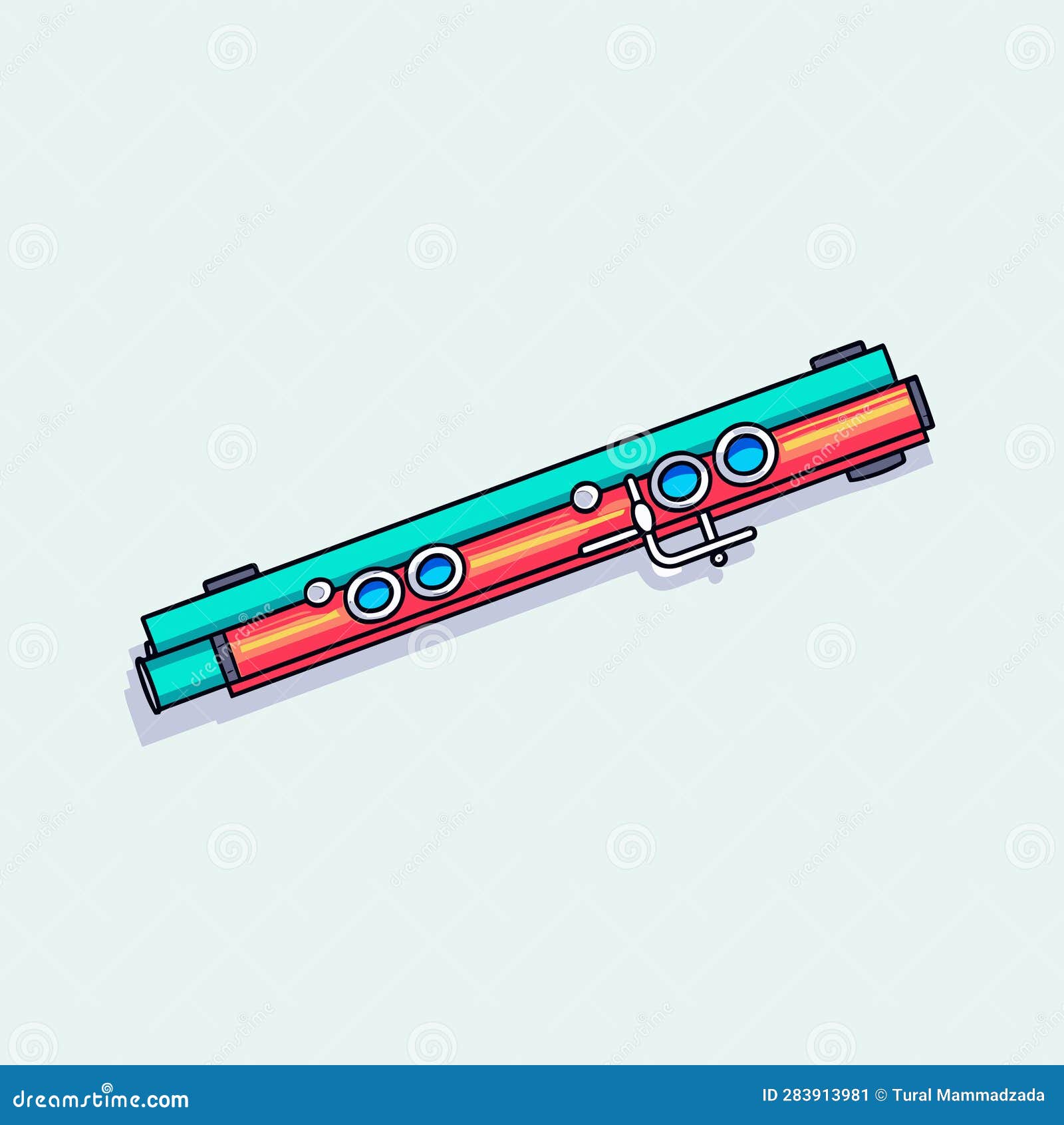 Vector of a Simple Vector Icon of a Flute on a Clean White Background ...