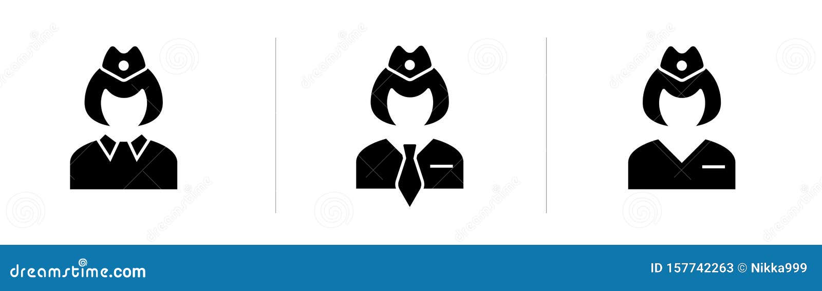 Vector Simple Icon of a Woman Train Conductor Stock Vector ...