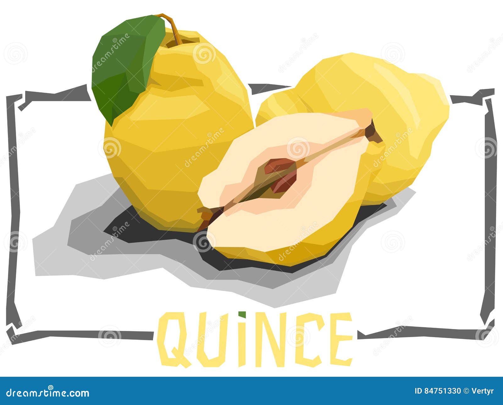 Vector Simple Illustration of Fruit Quinces. Stock Vector ...