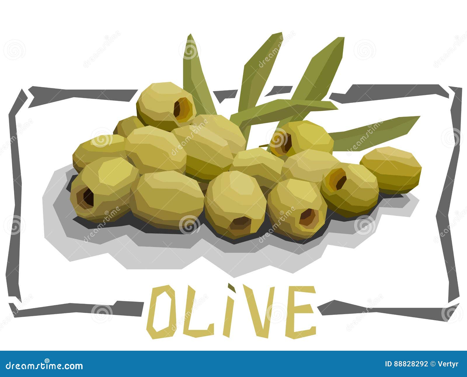 Vector Simple Illustration of Olives. Stock Vector - Illustration of ...