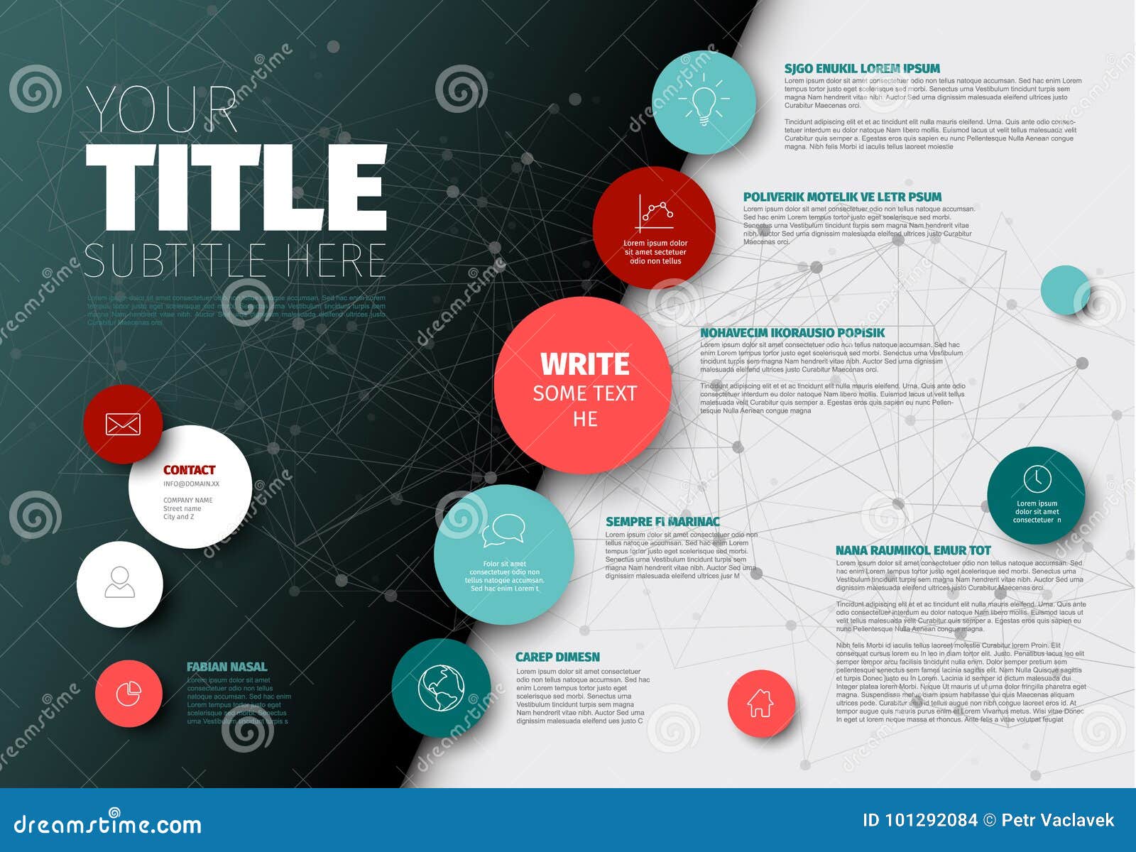 Simple Infographic Circle With 3 Steps Vector Circular Template Round