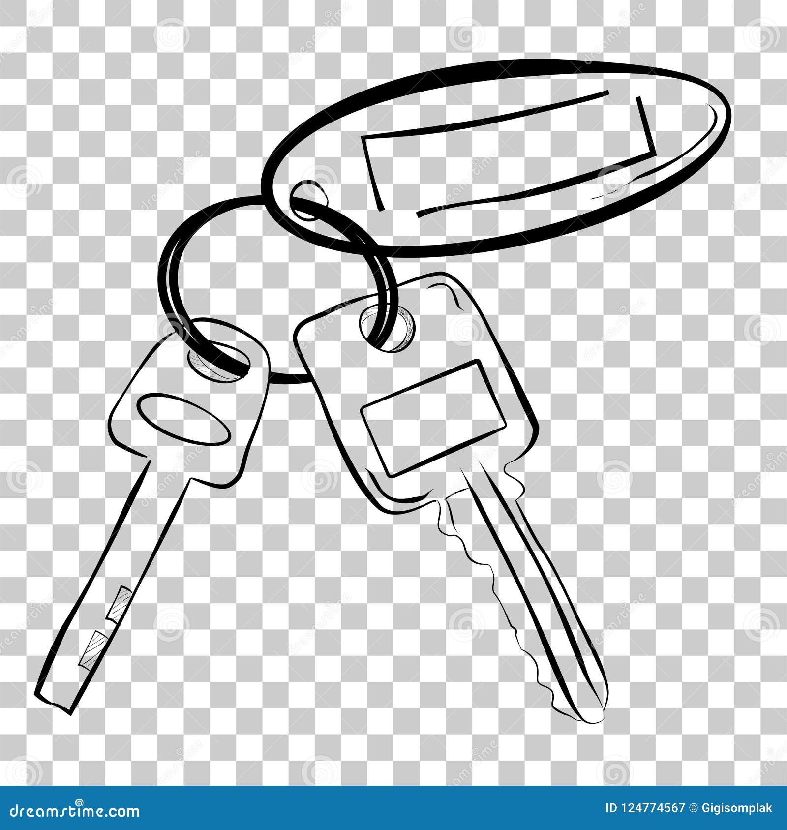 Vector Simple Line Art Sketch of House / Building Key Pad Lock Key and ...