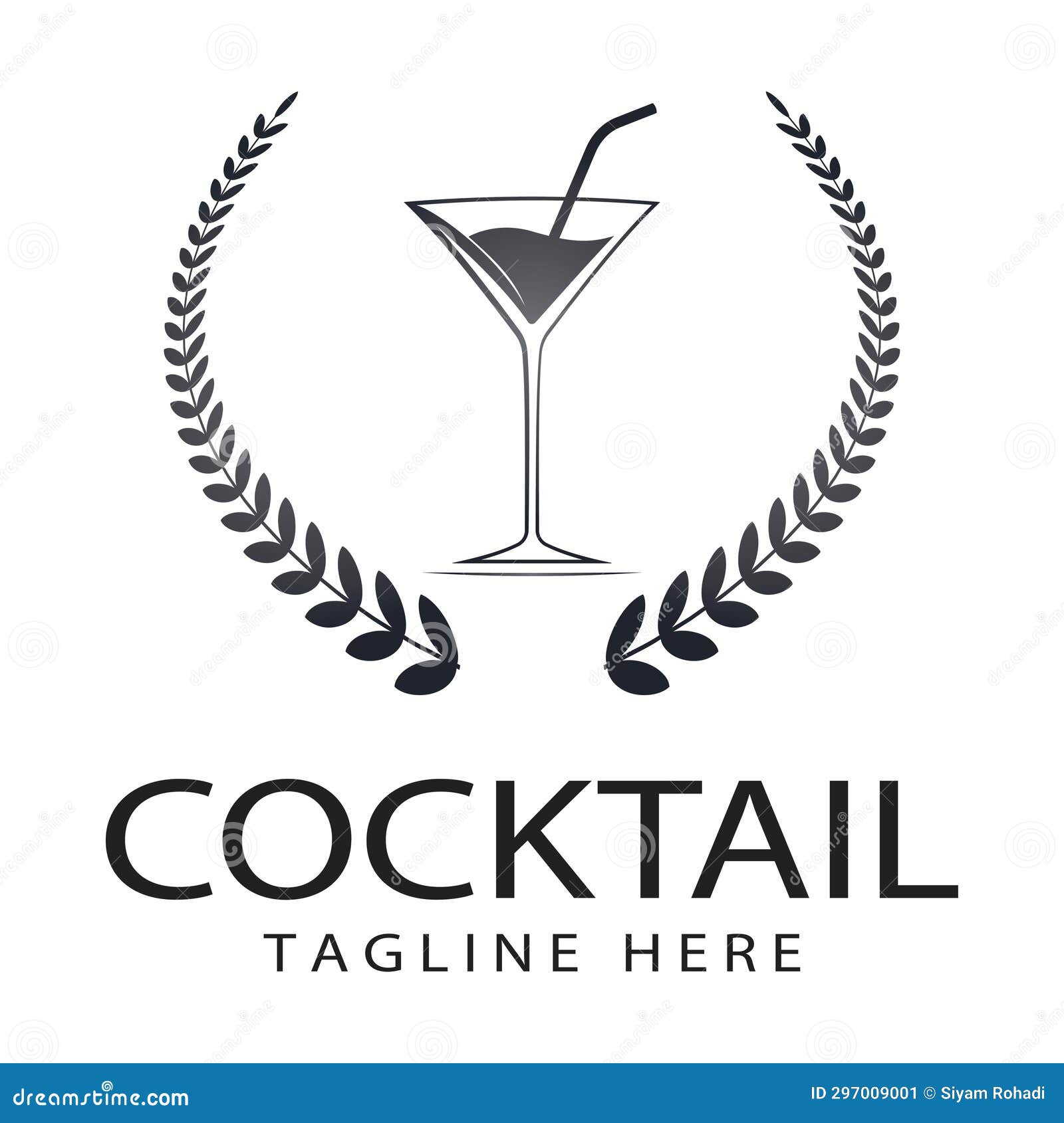 Vector Simple Logo Cocktail Stock Vector - Illustration of brand, cold ...