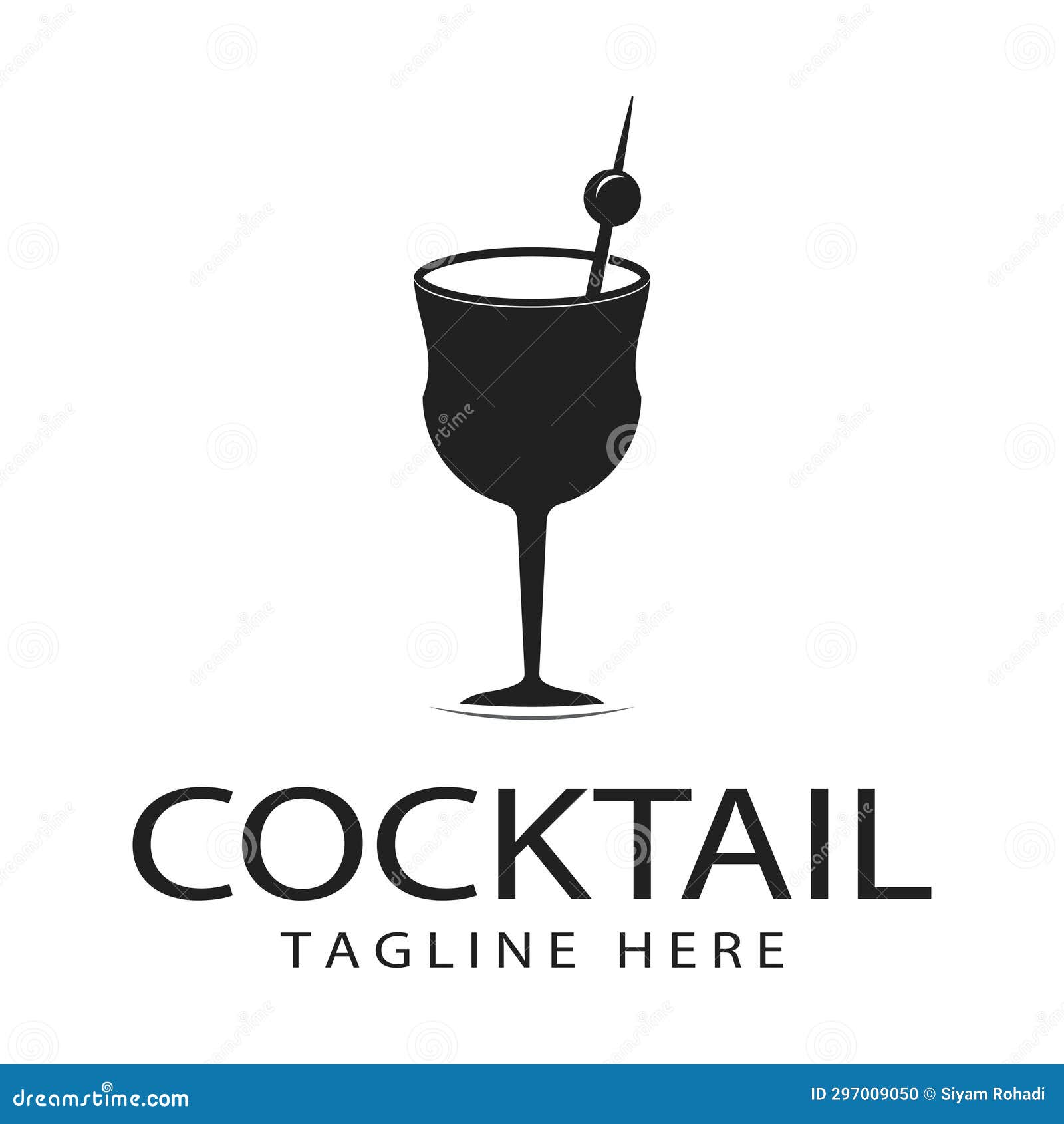 Vector Simple Logo Cocktail Stock Vector - Illustration of typography ...