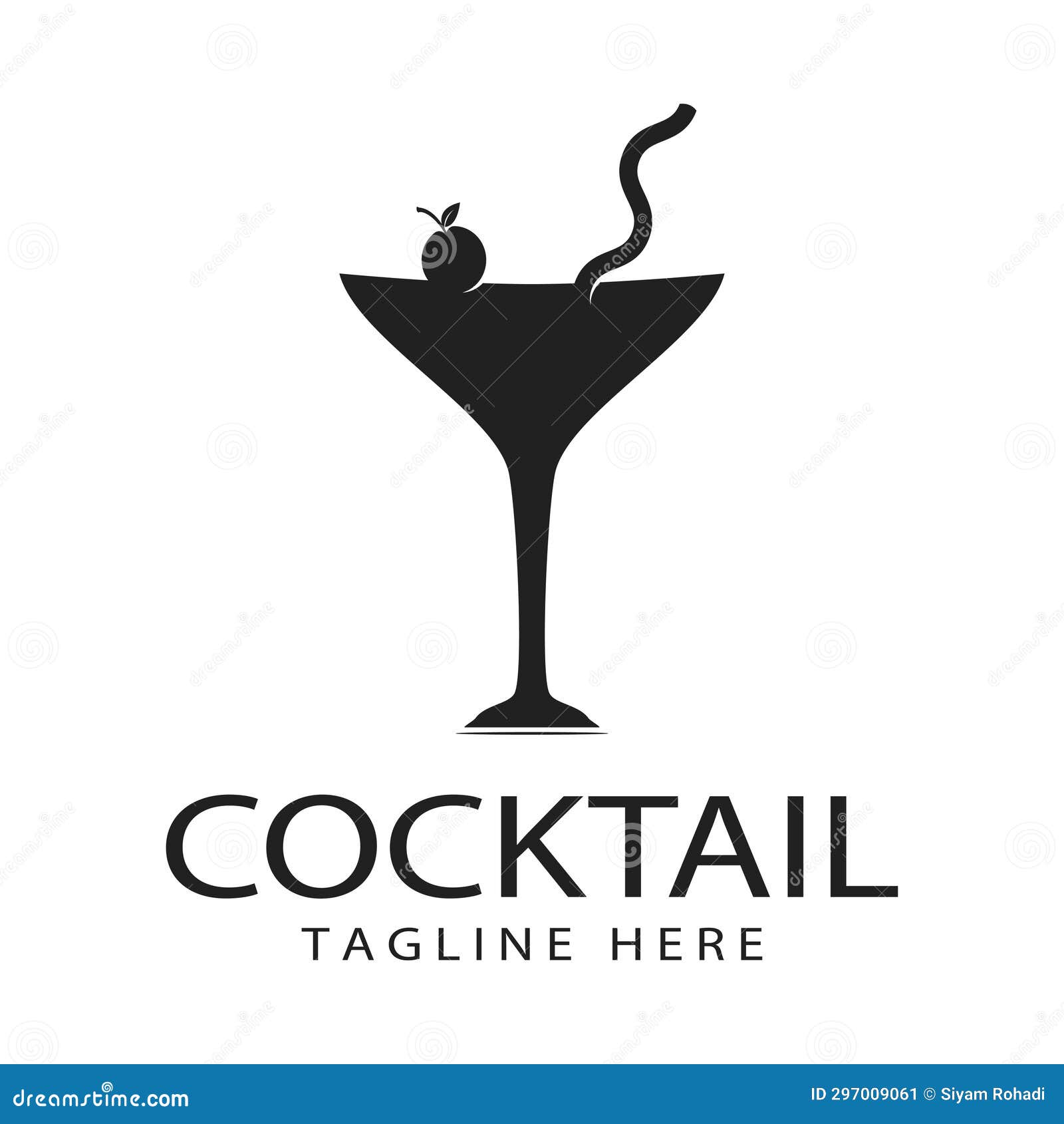 Vector Simple Logo Cocktail Stock Vector - Illustration of food, summer ...