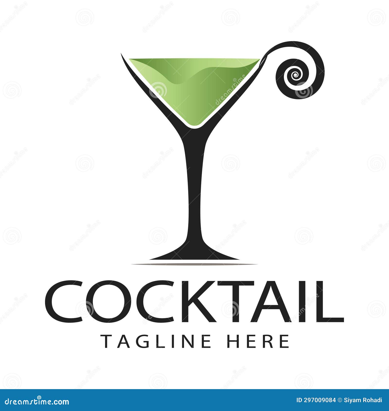 Vector Simple Logo Cocktail Stock Vector - Illustration of party ...