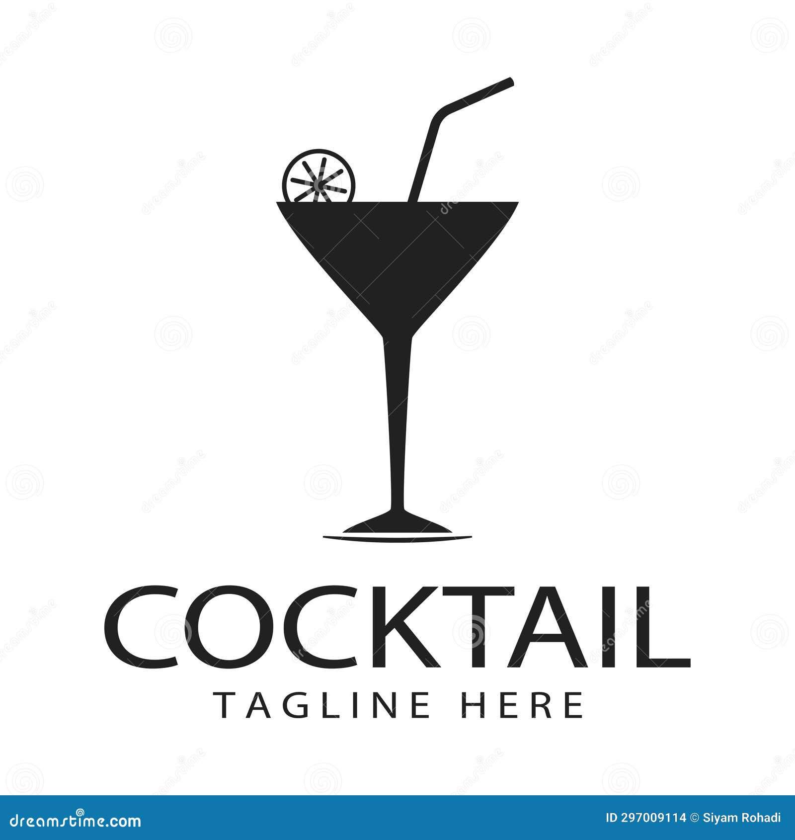 Vector Simple Logo Cocktail Stock Vector - Illustration of drink, party ...