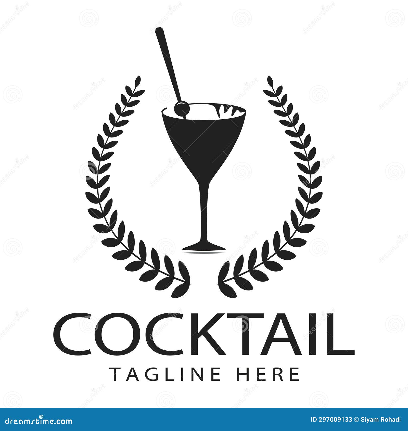 Vector Simple Logo Cocktail Stock Vector - Illustration of design ...