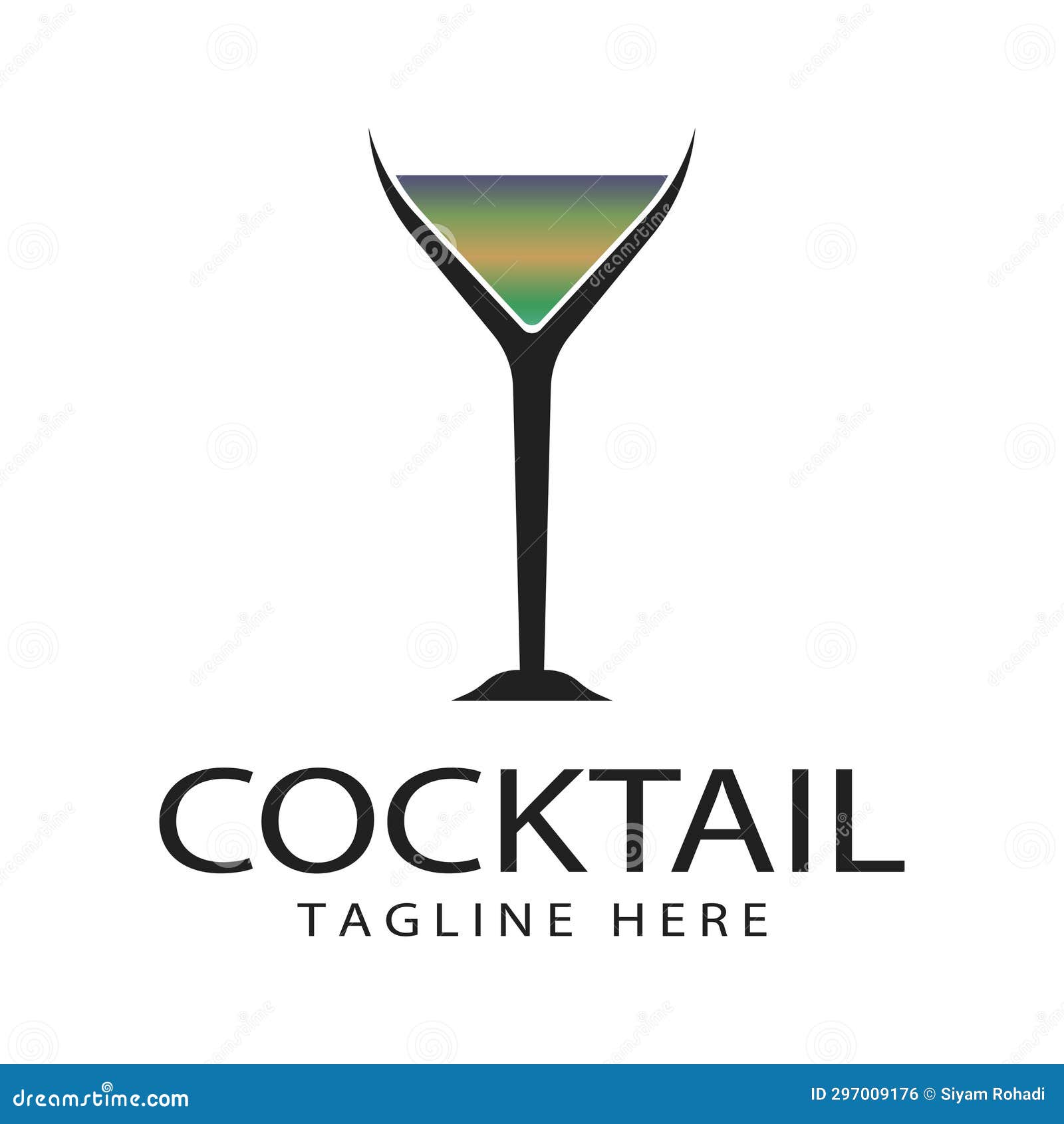 Vector Simple Logo Cocktail Stock Illustration - Illustration of ...