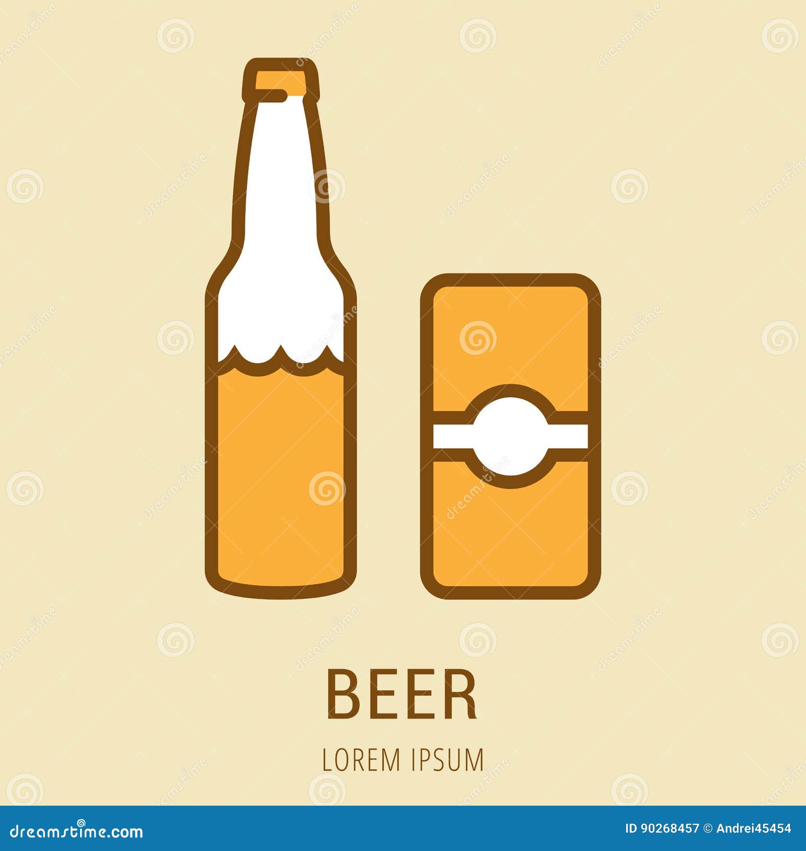 Vector Simple Logo Template Beer Stock Illustration - Illustration of ...