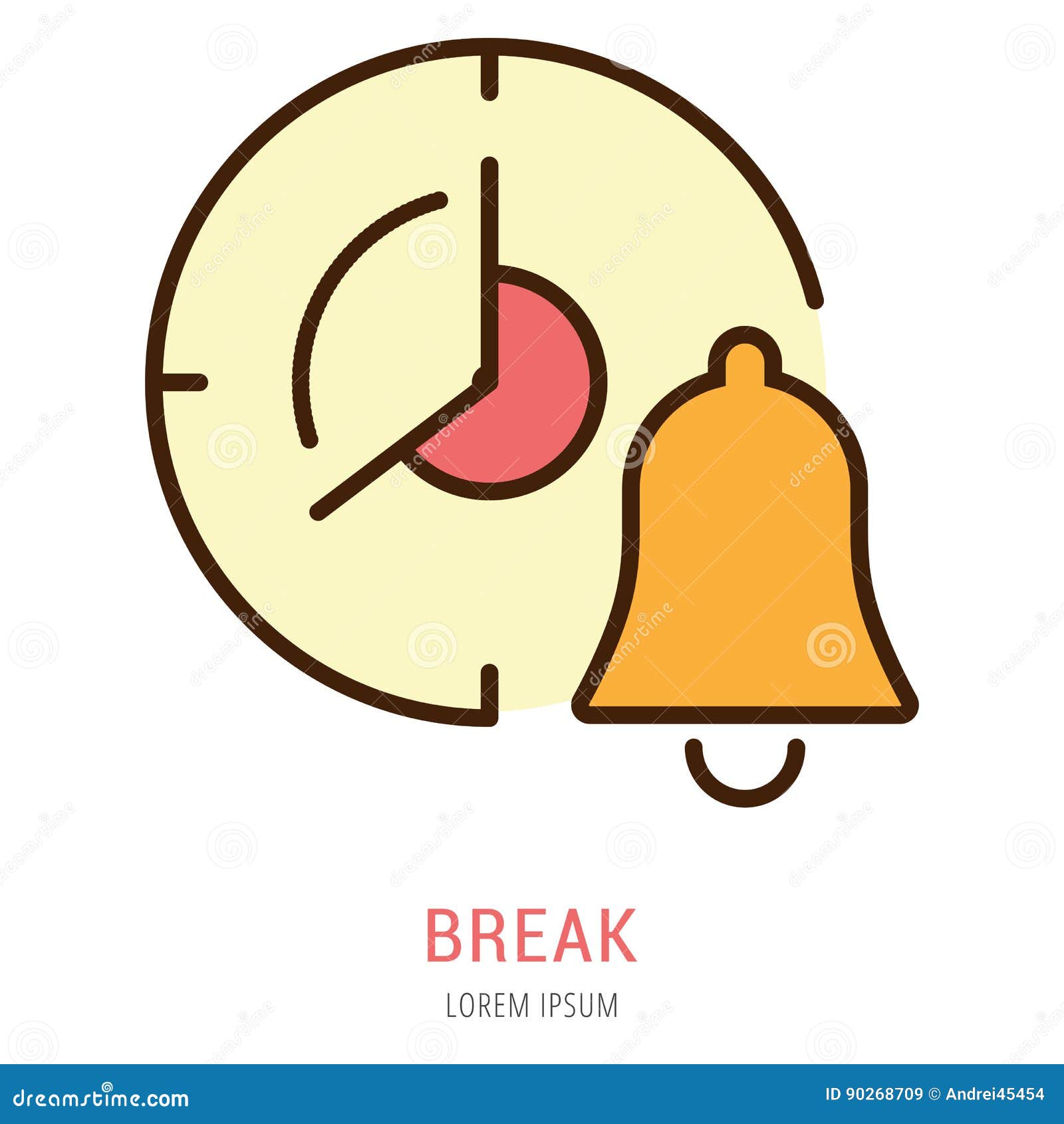 Vector Simple Logo Template Break Stock Illustration - Illustration of ...