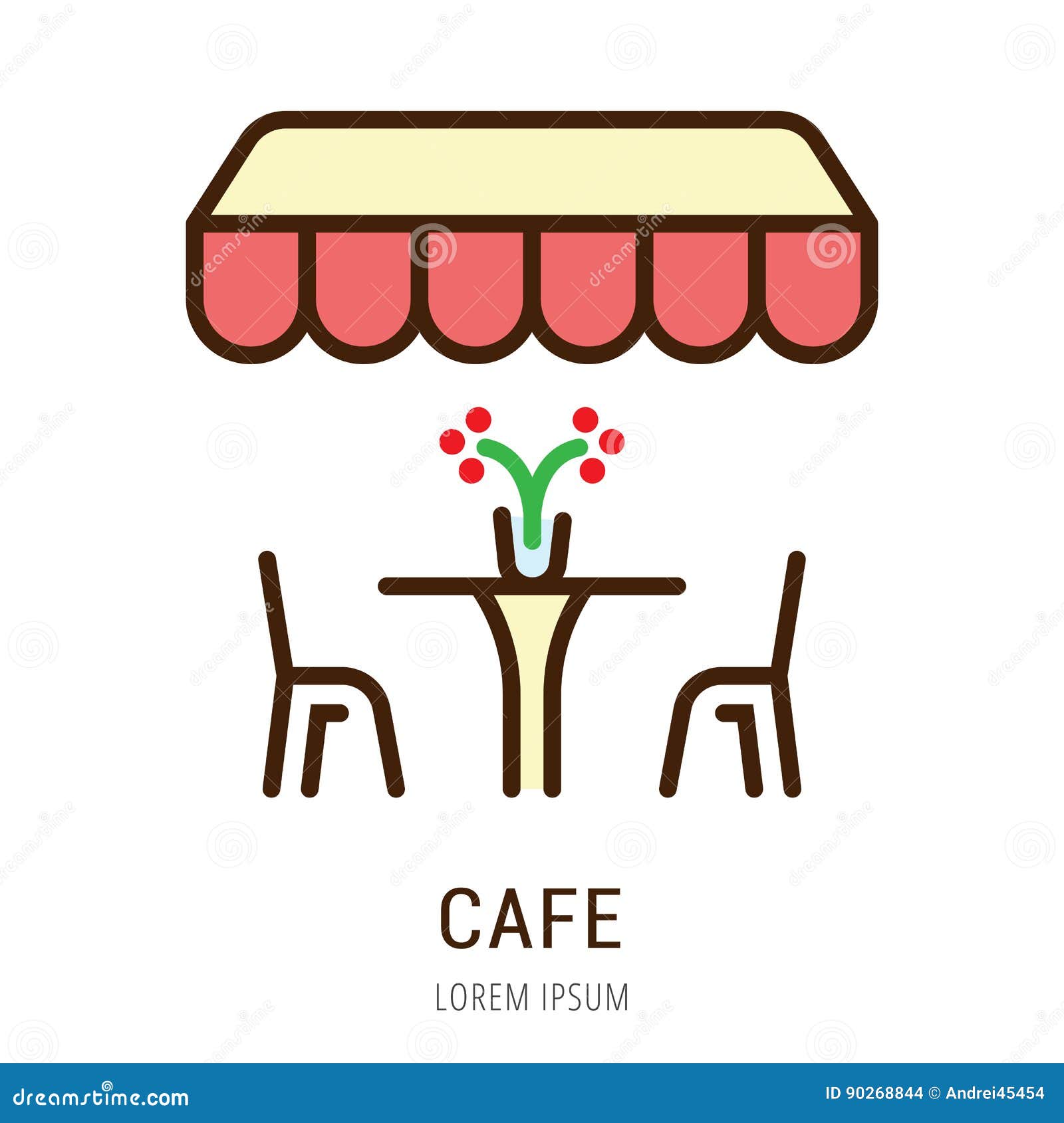 Vector Simple Logo Template Cafe Stock Illustration - Illustration of ...