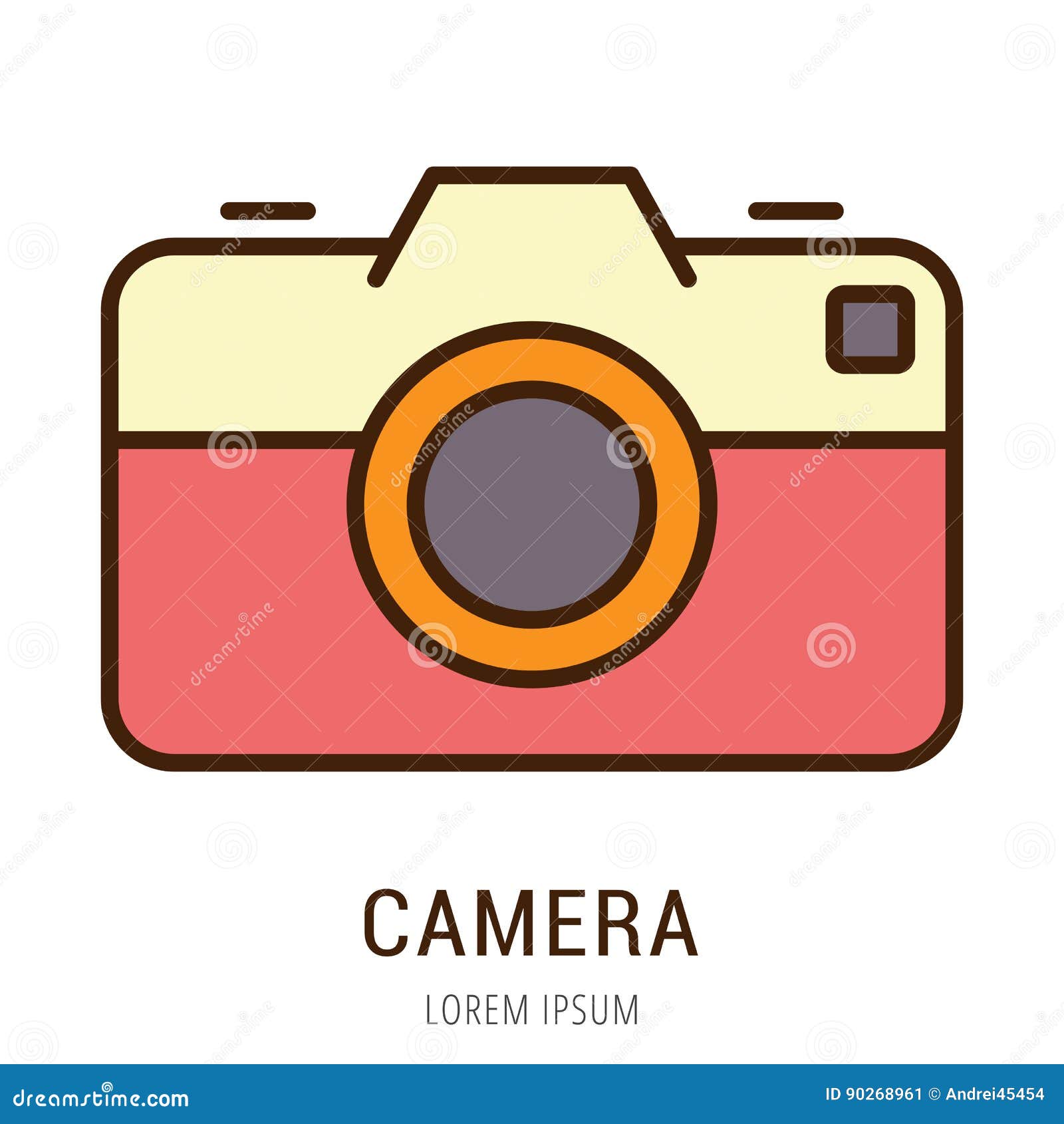 Vector Simple Logo Template Camera Stock Illustration - Illustration of ...