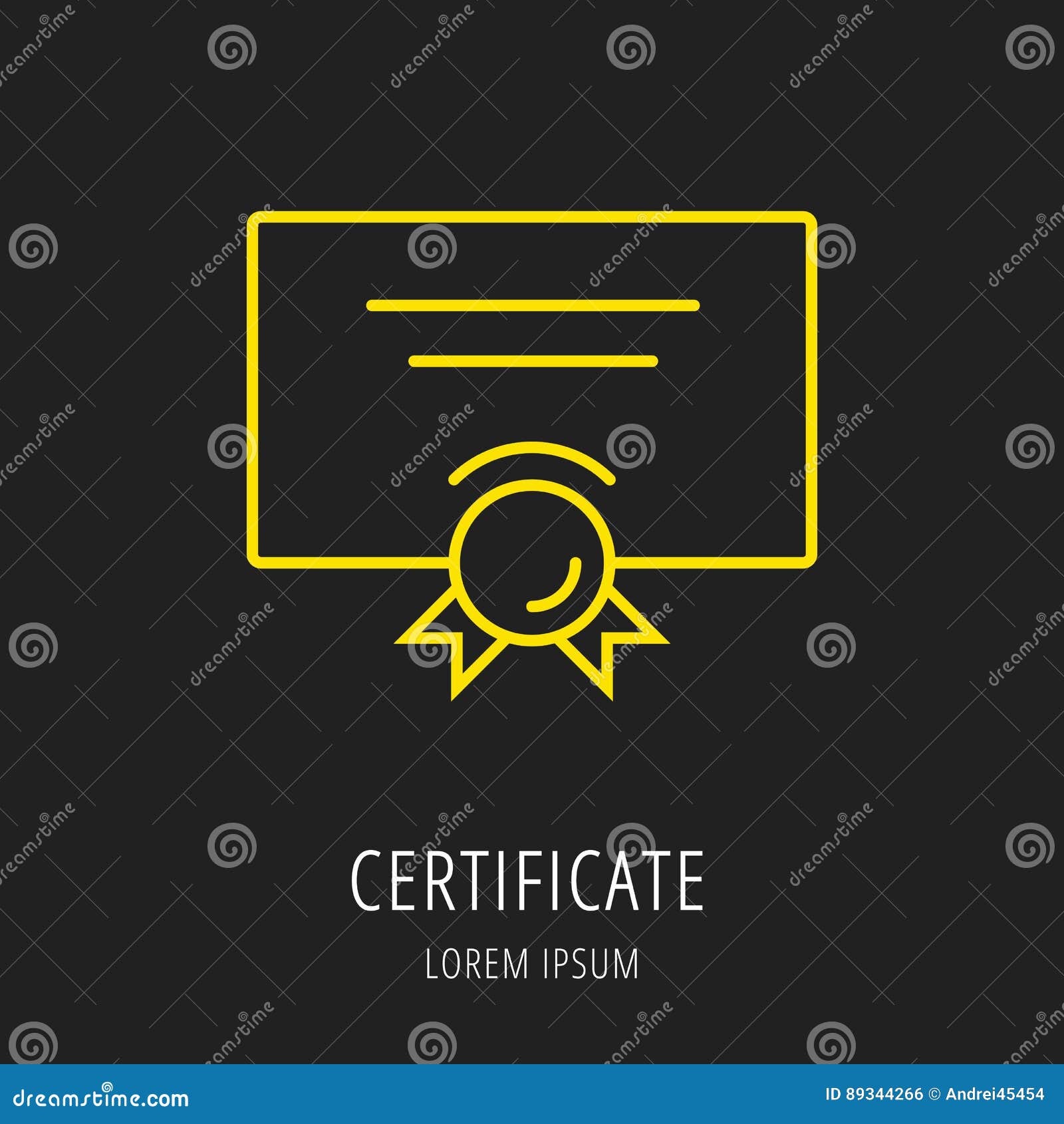Vector Simple Logo Template Certificate Stock Illustration ...