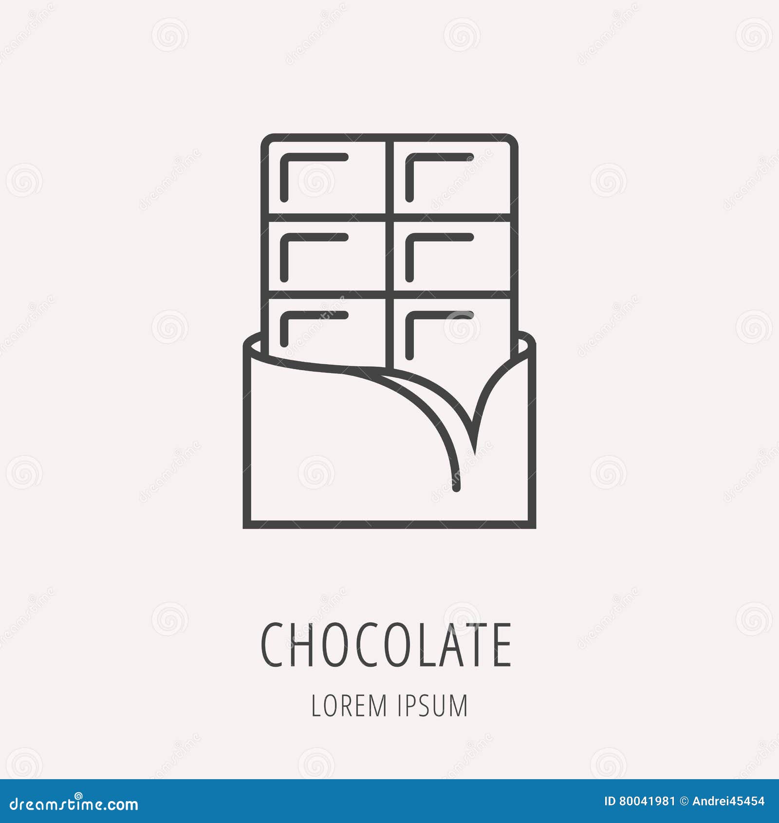 Vector Simple Logo Template Chocolate Stock Illustration - Illustration ...
