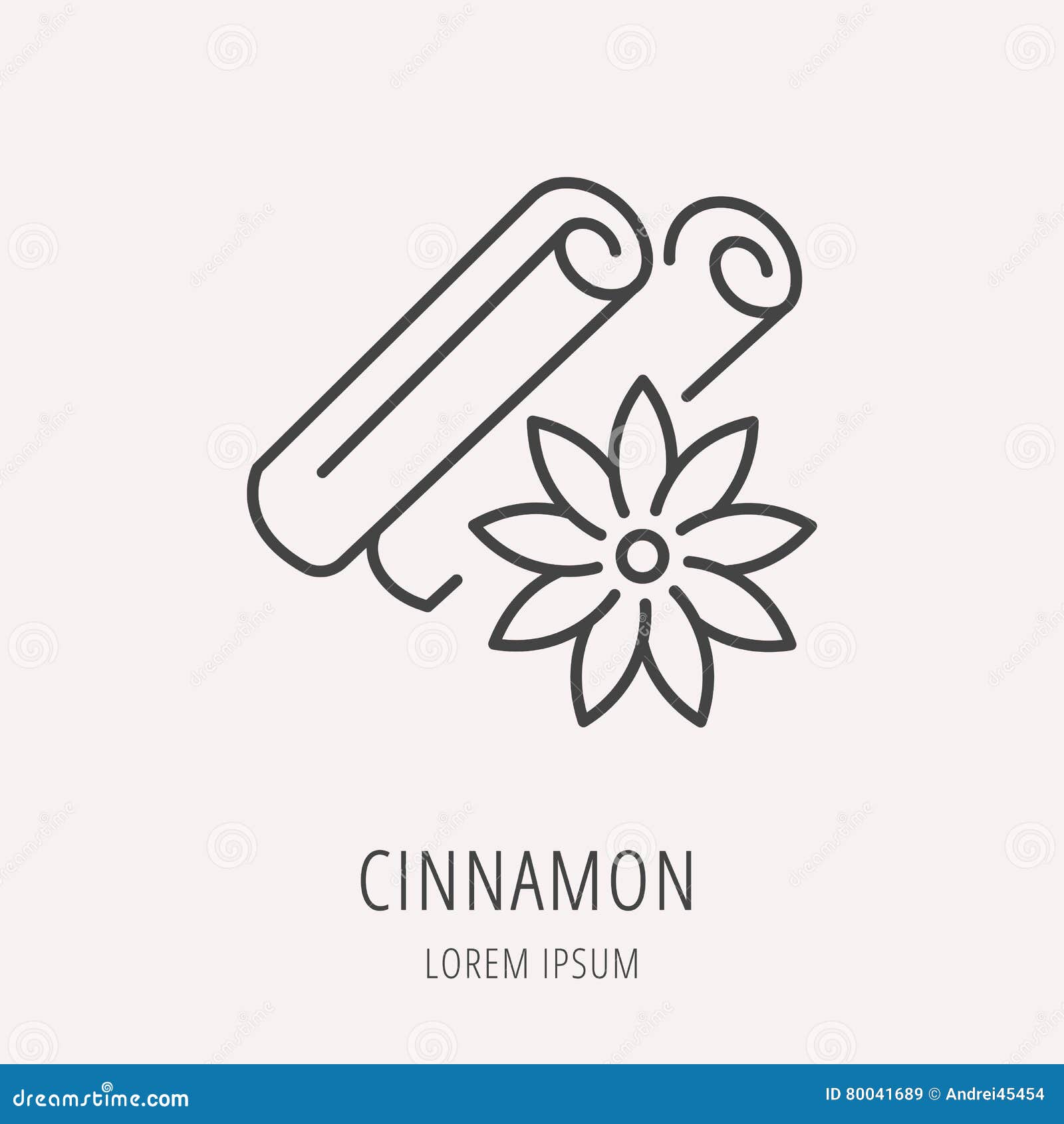 Vector Simple Logo Template Cinnamon Stock Illustration - Illustration ...