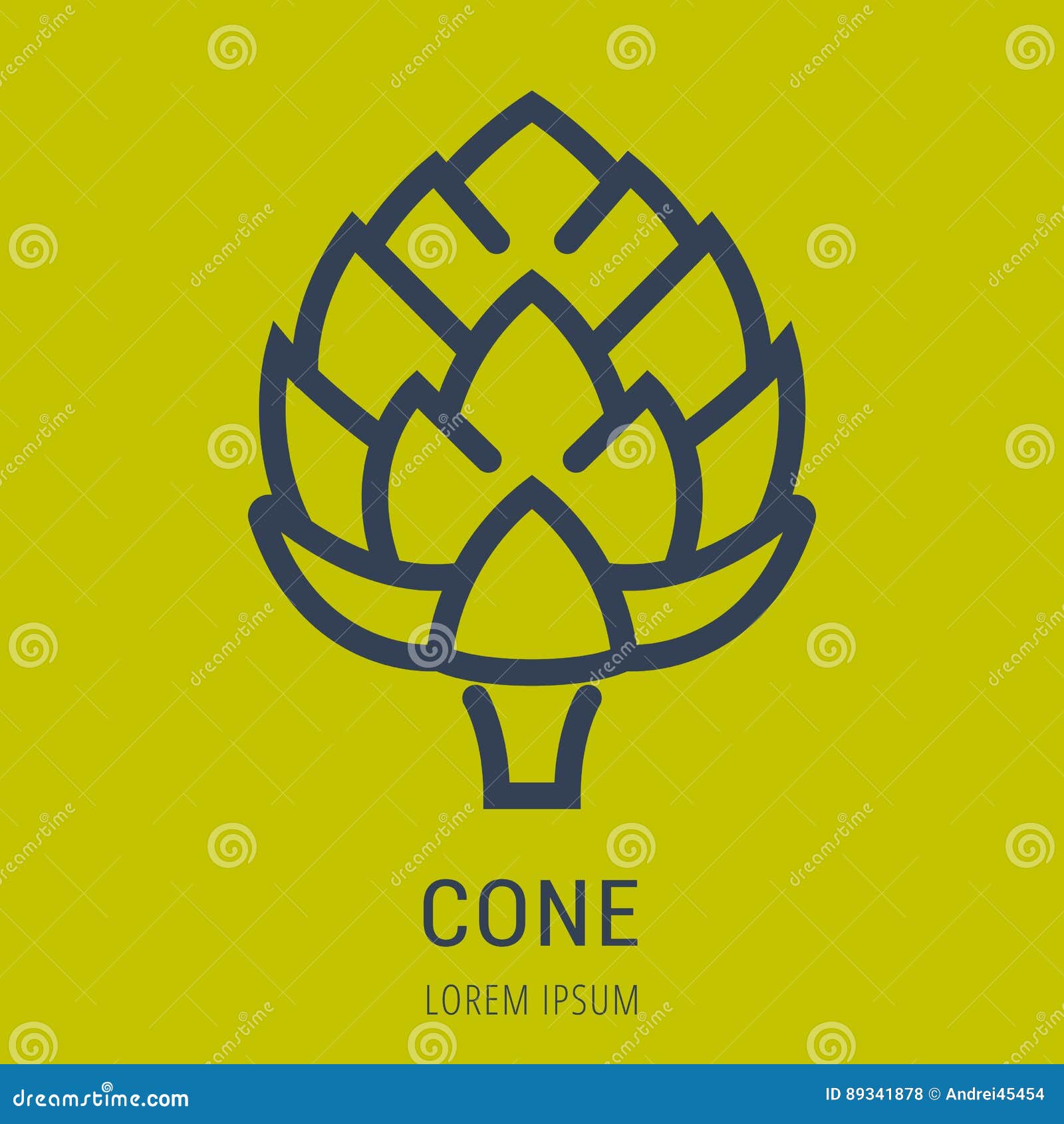 Vector Simple Logo Template Cone Stock Illustration - Illustration of ...