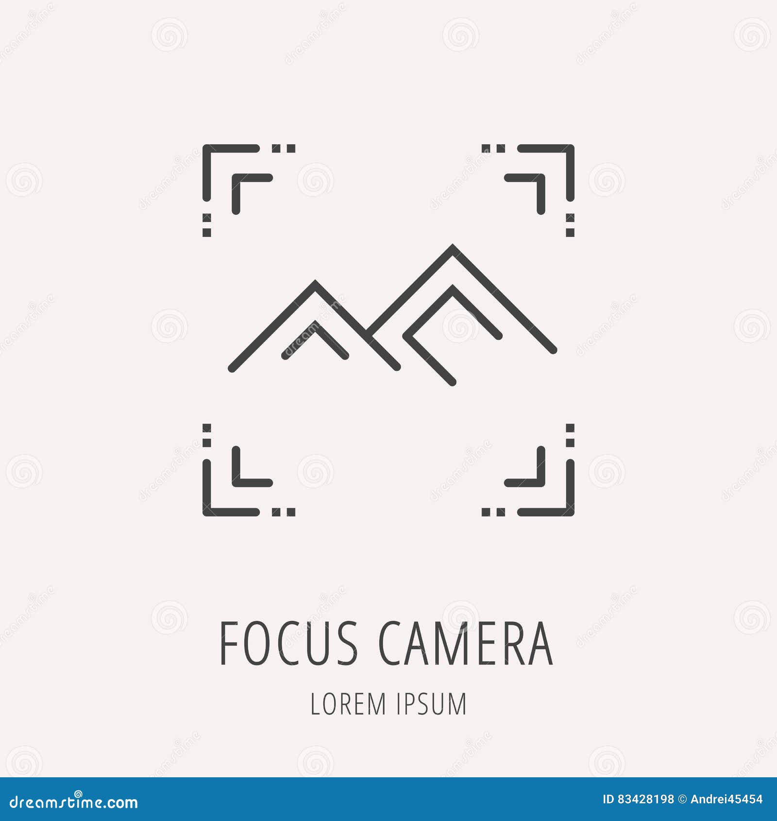 Vector Simple Logo Template Focus Camera Stock Illustration ...