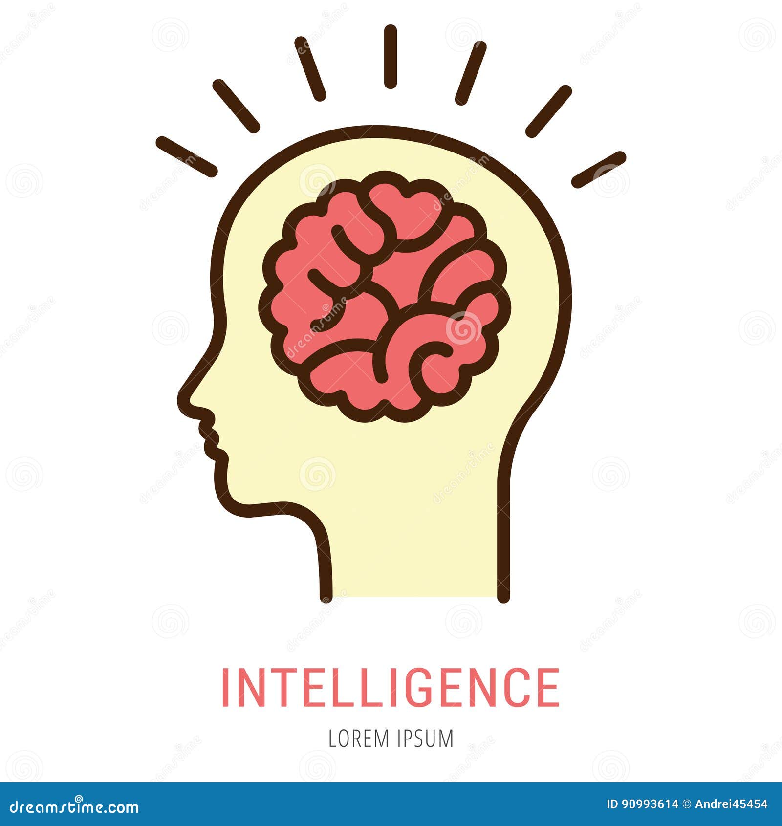 Vector Simple Logo Template Intelligence Stock Illustration ...