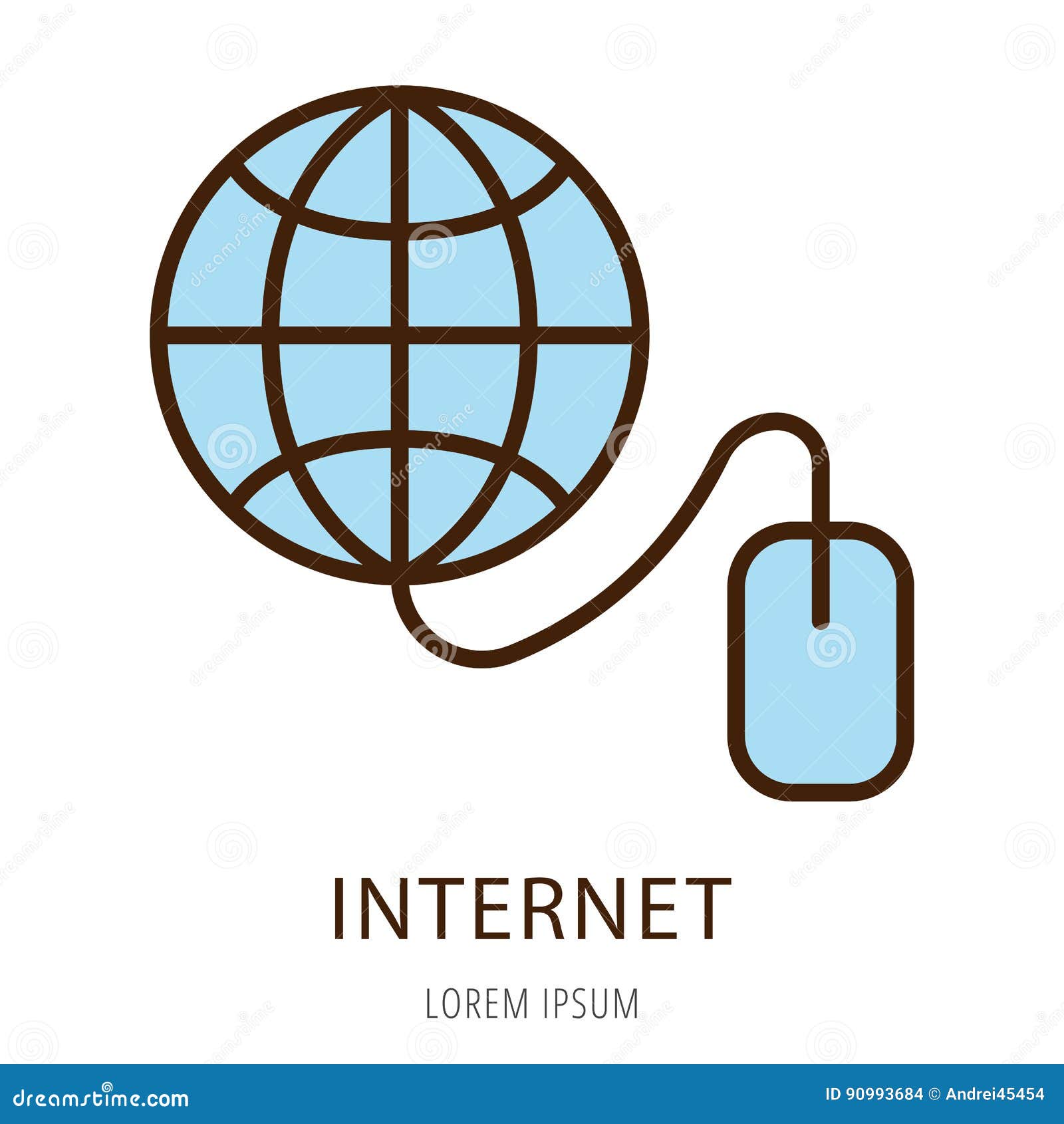 Vector Simple Logo Template Internet Stock Illustration - Illustration ...