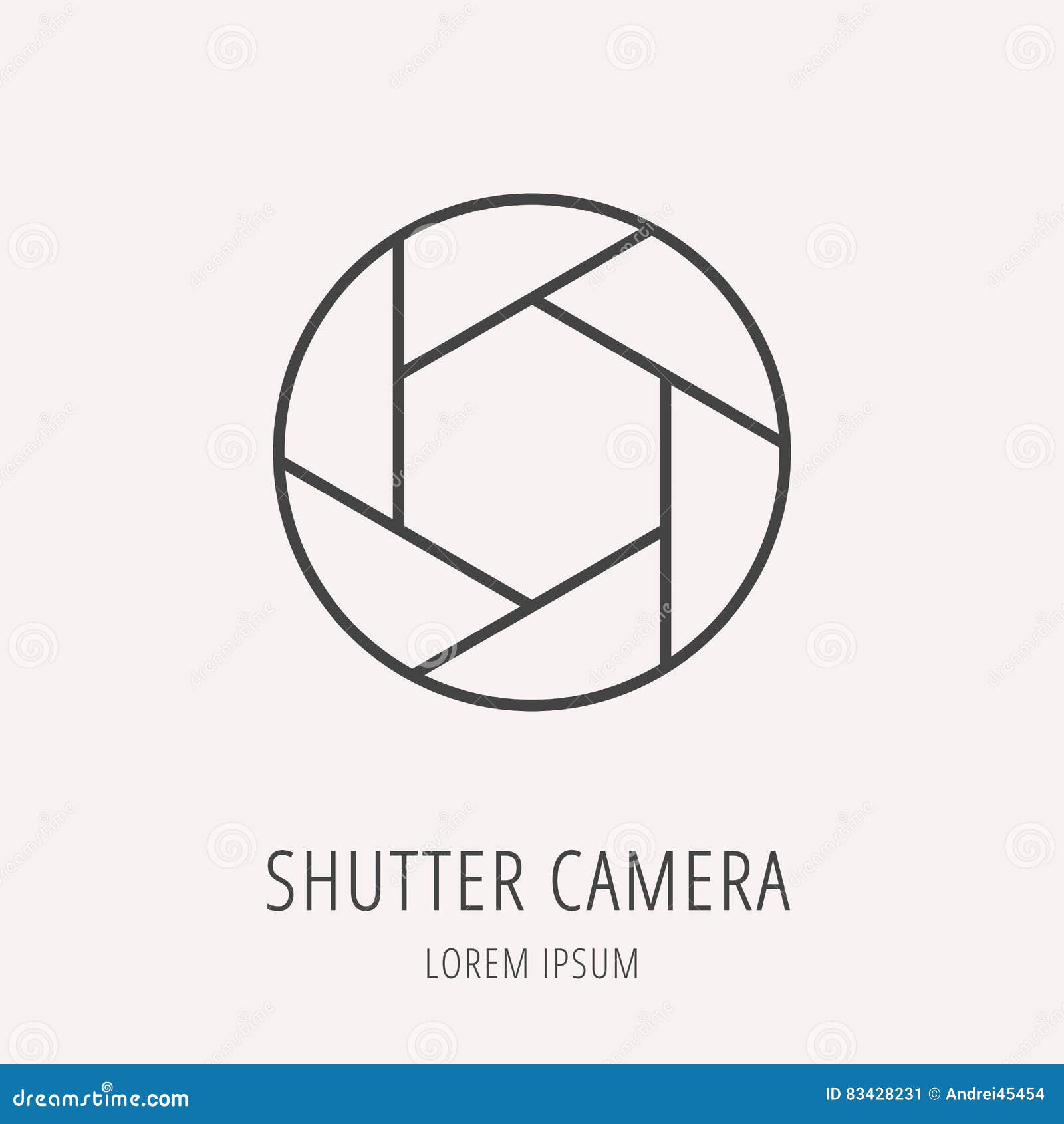 Vector Simple Logo Template Shutter Camera Stock Illustration ...
