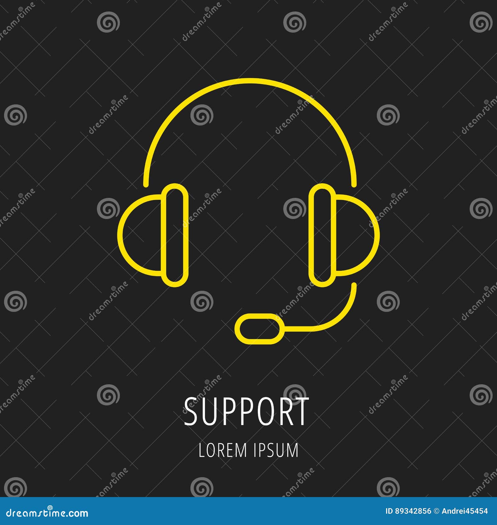 Vector Simple Logo Template Support Stock Illustration - Illustration ...