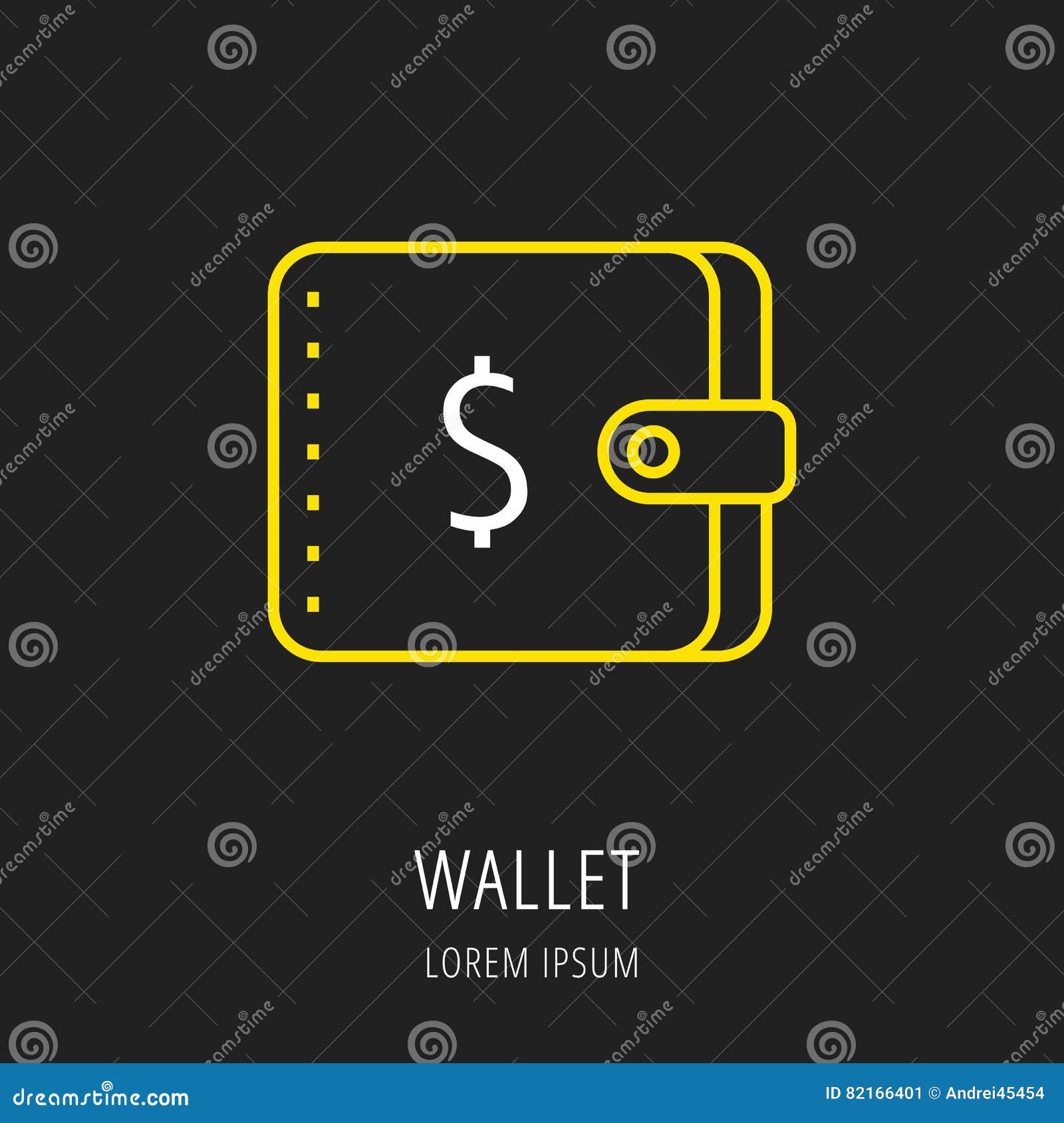 Vector Simple Logo Template Wallet Stock Illustration - Illustration of ...