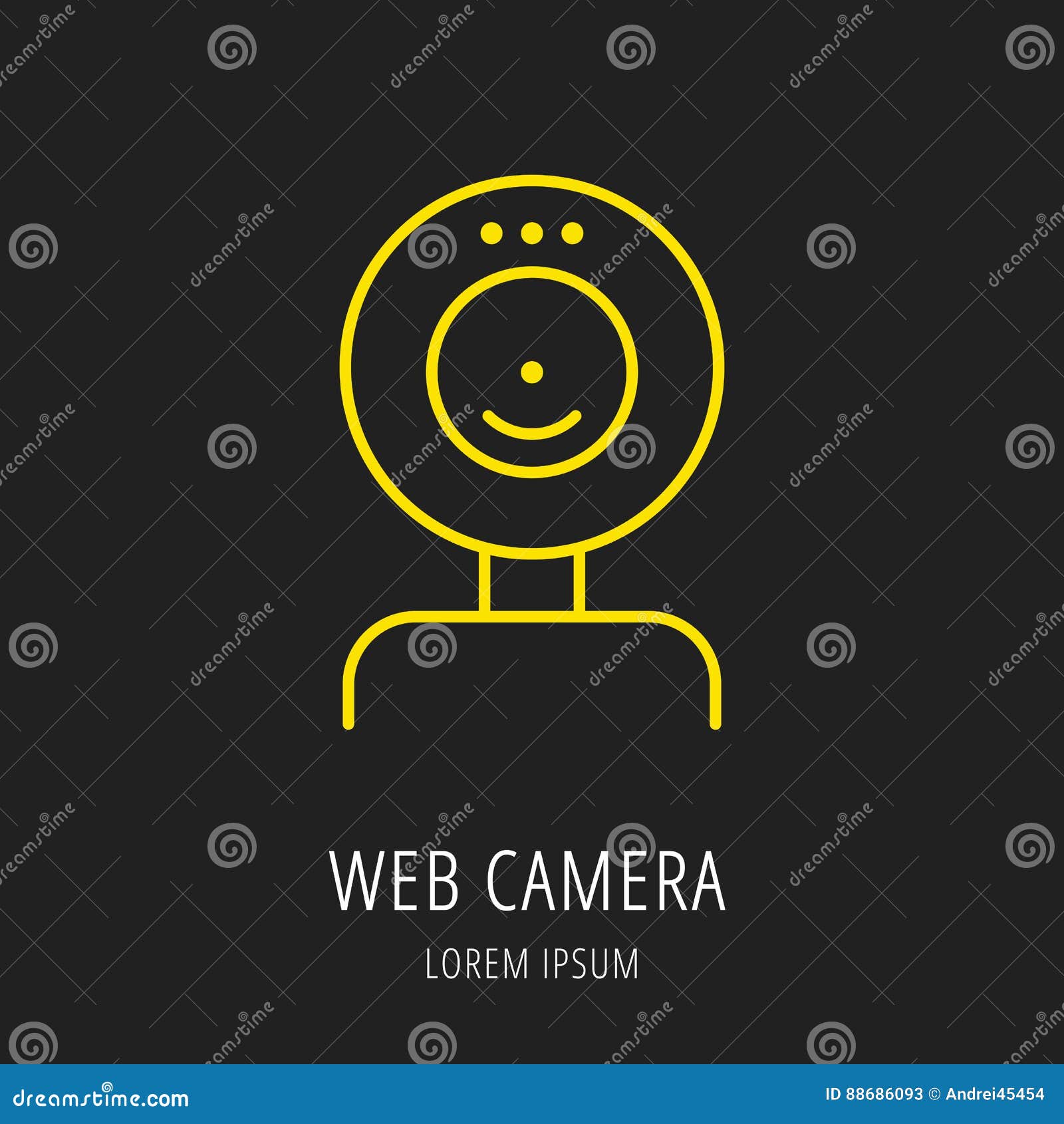 Vector Simple Logo Template Web Camera Stock Illustration ...