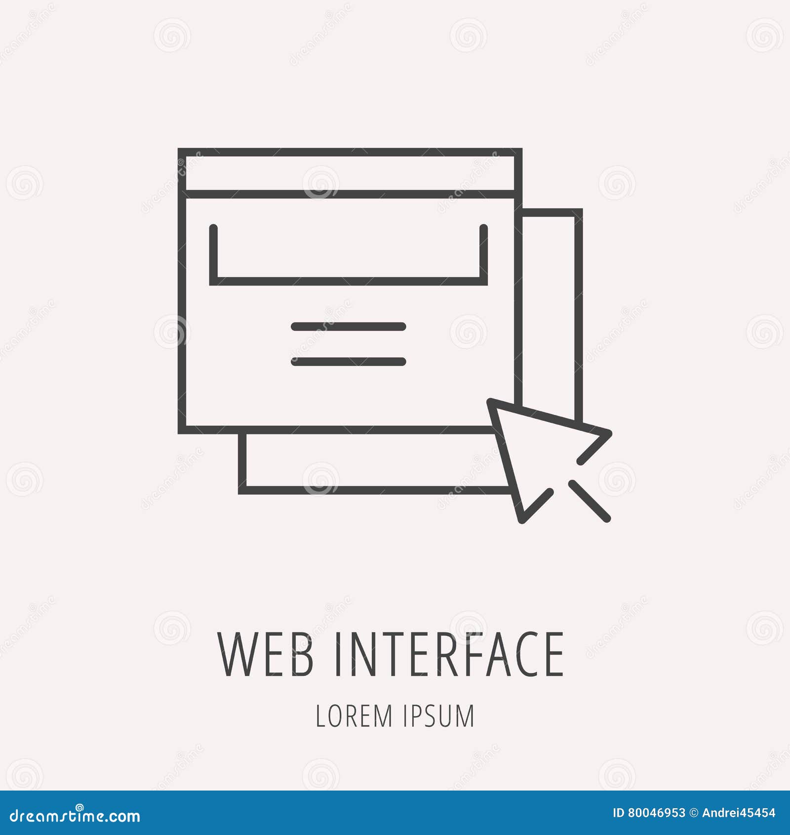 Vector Simple Logo Template Web Interface Stock Illustration ...