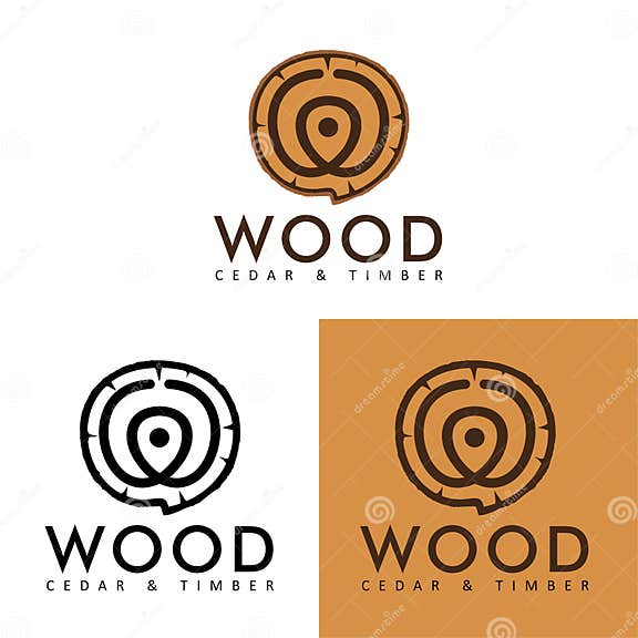 Vector Simple: Logo Wood Lumber Ilustración del Vector - Ilustración de ...