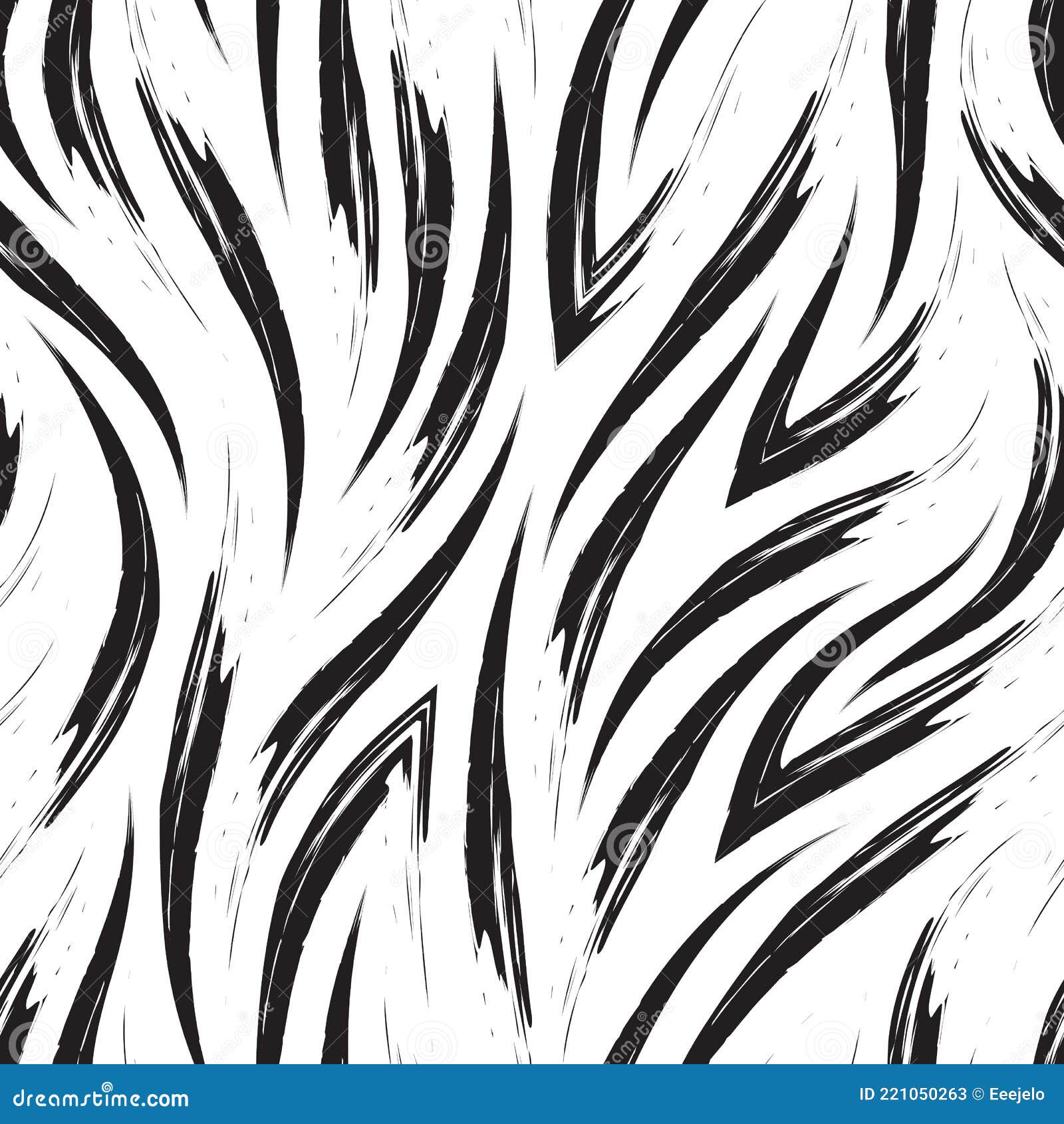 Vector Simple Monochrome Pattern of Flowing Lines and Corners or Waves ...