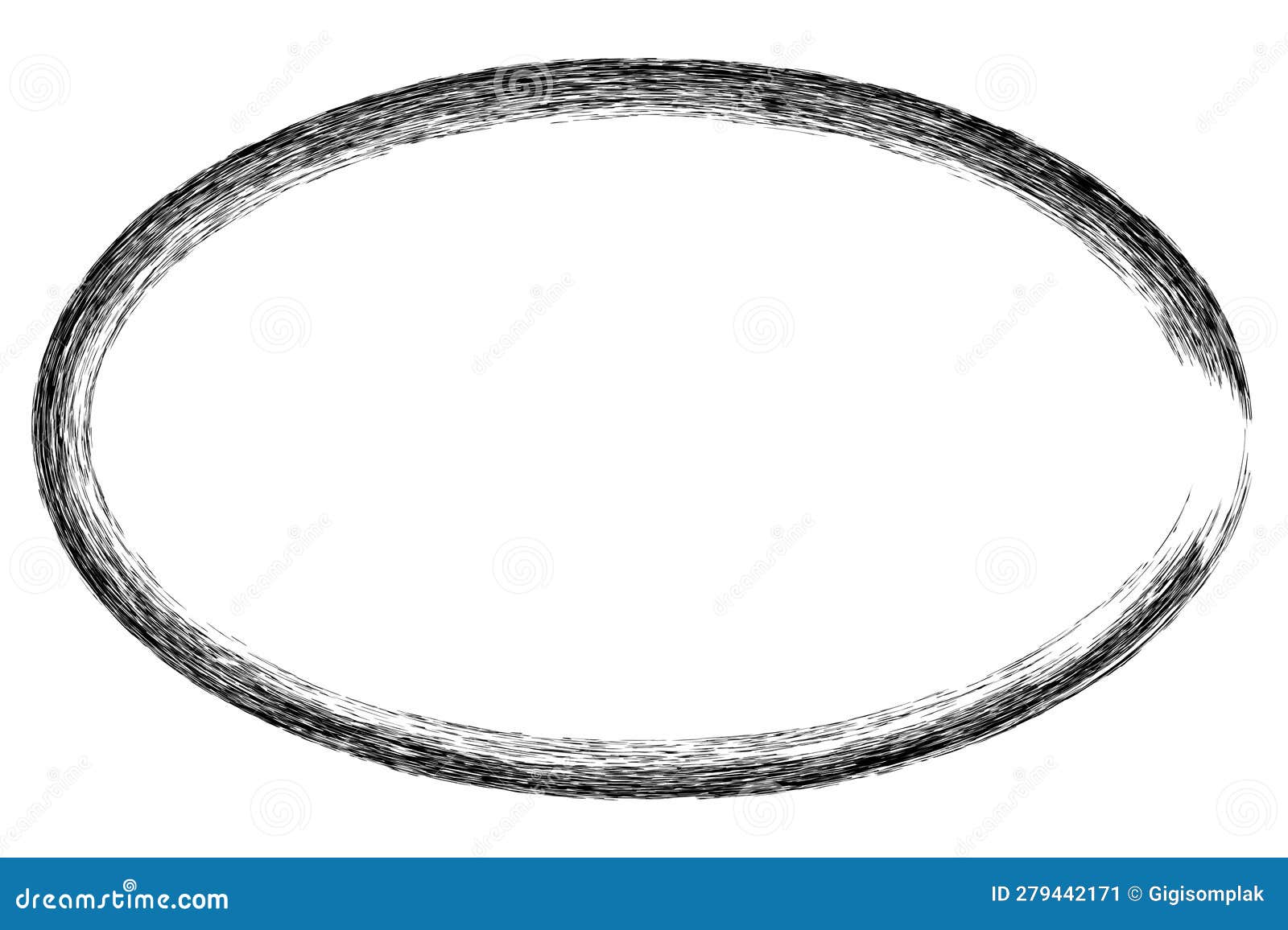 Simple Oval Frame Vector