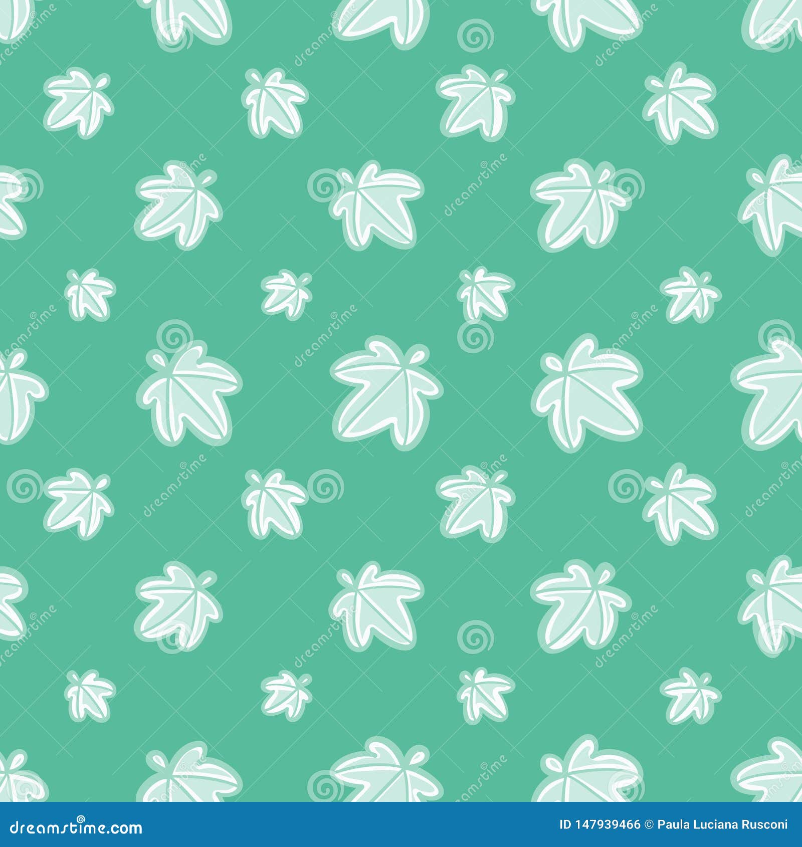 Vector Simple Palmate Leaves Repeating Pattern Stock Vector ...