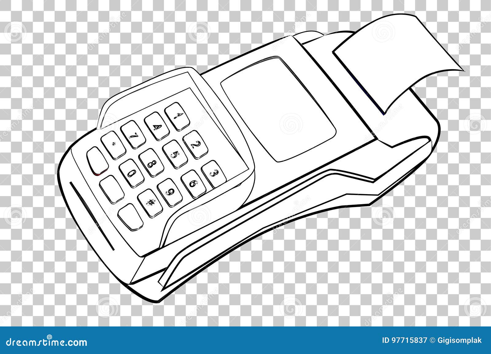 Simple Picture - EDC Machine with Printed Receipt Transparent Effect ...